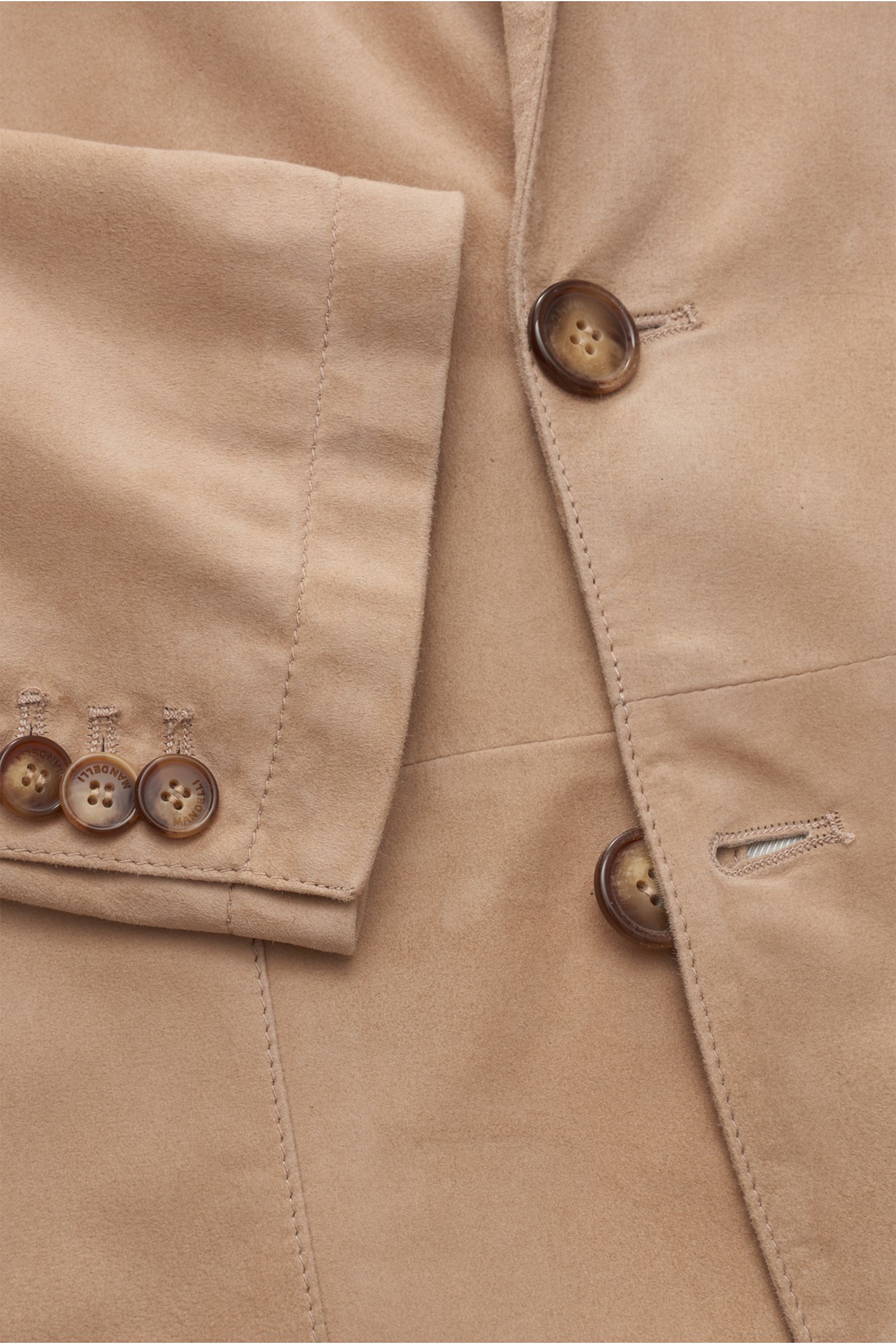 MANDELLI Veloursleder Sakko beige | BRAUN Hamburg