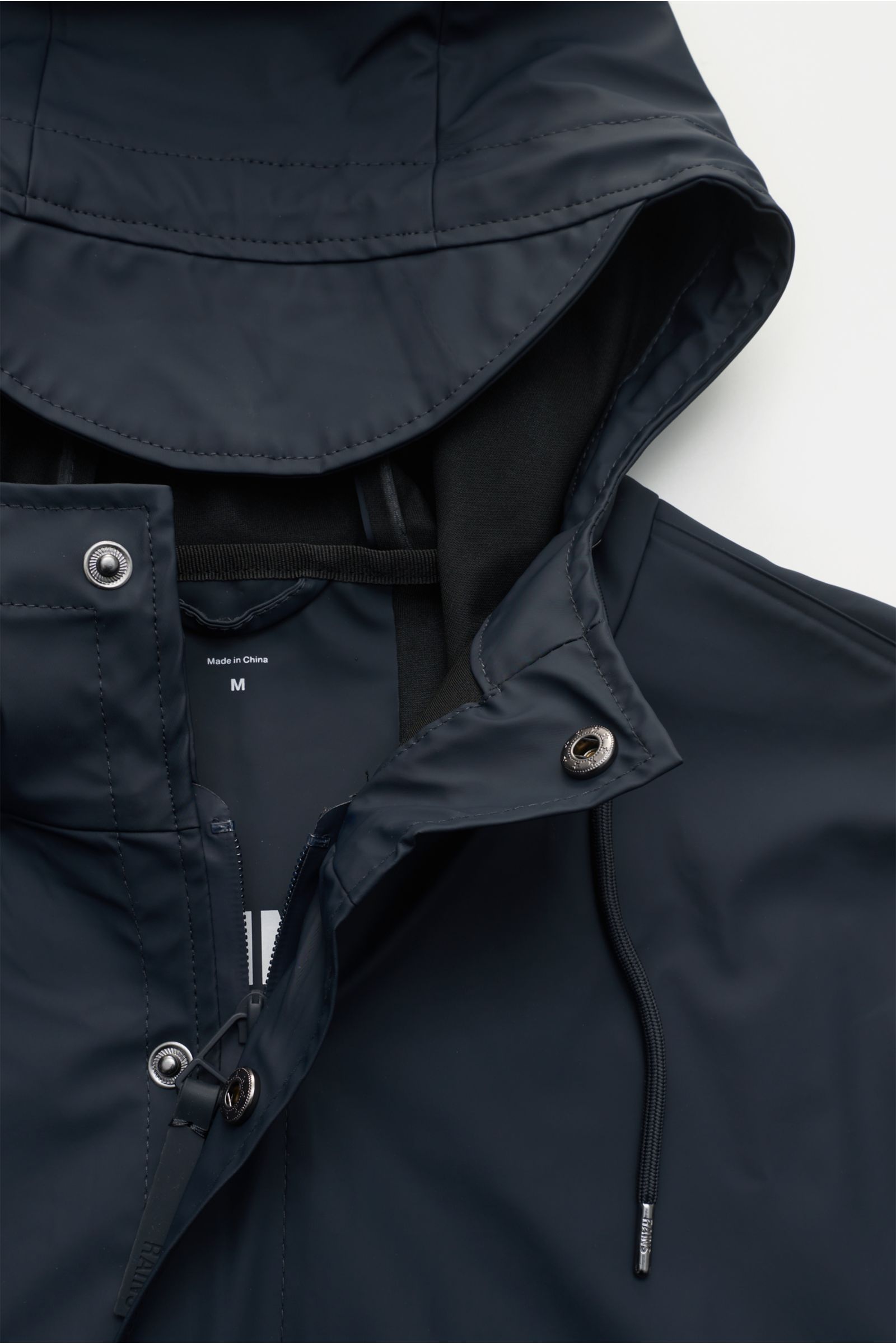 RAINS rain coat 'Fishtail Parka' navy | BRAUN Hamburg