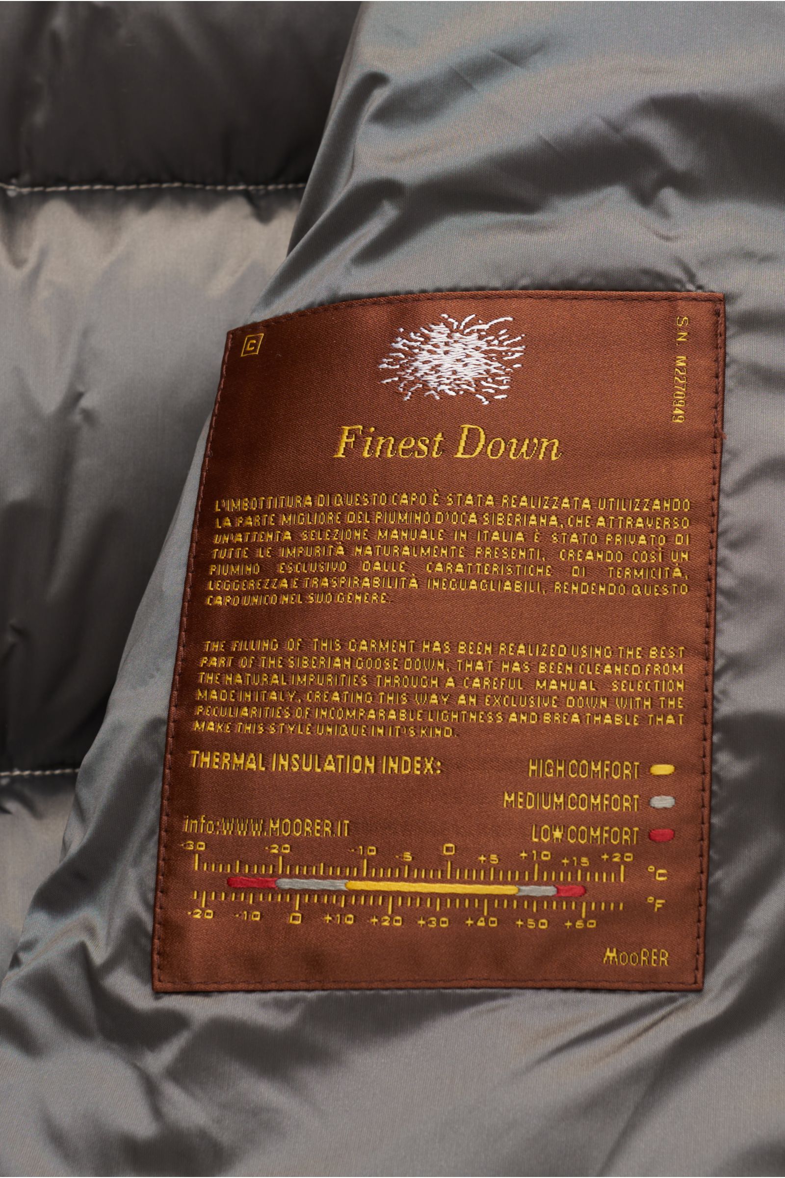 MOORER down jacket 'Brett' light grey | BRAUN Hamburg