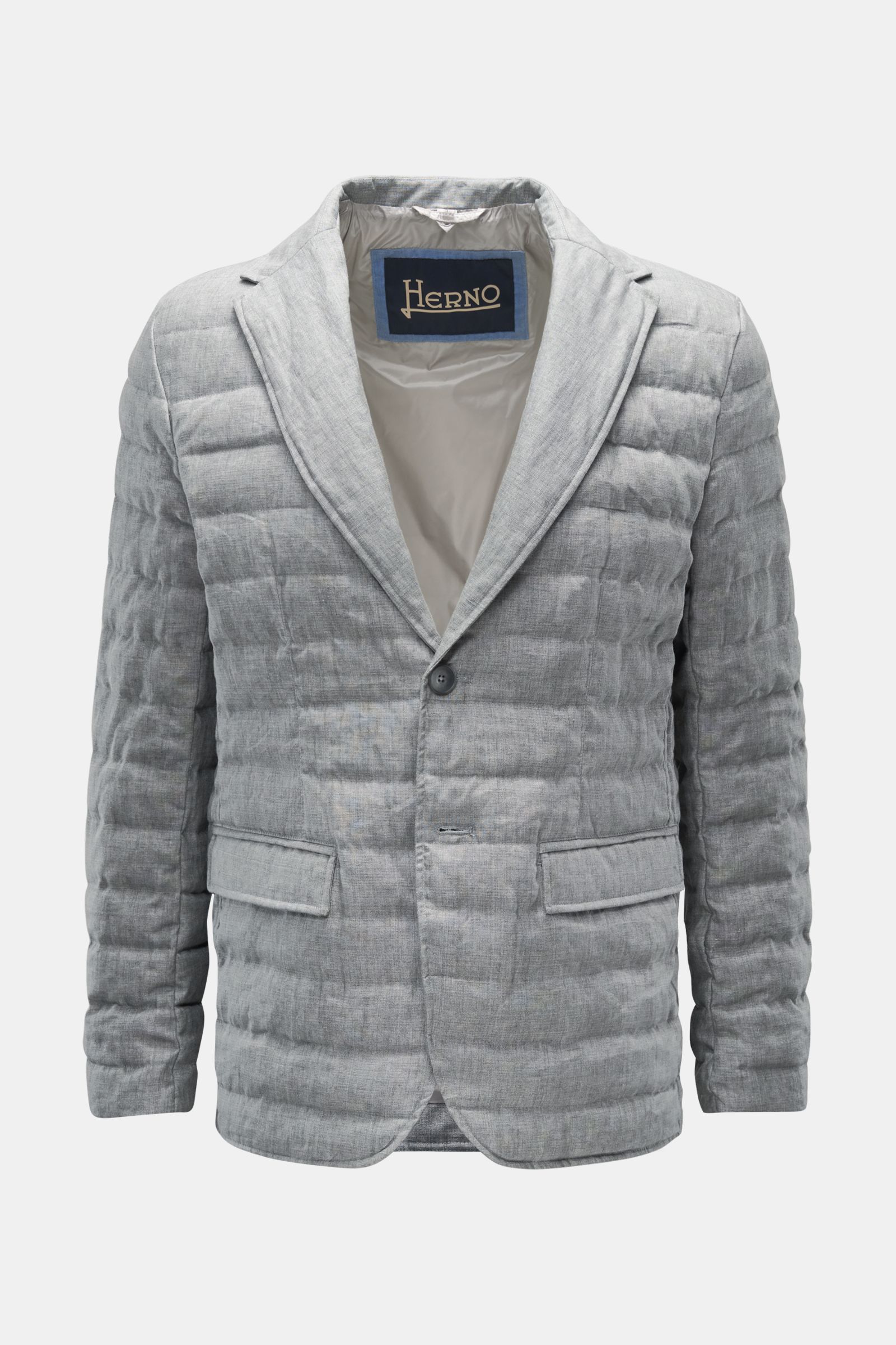 HERNO linen down jacket grey | BRAUN Hamburg