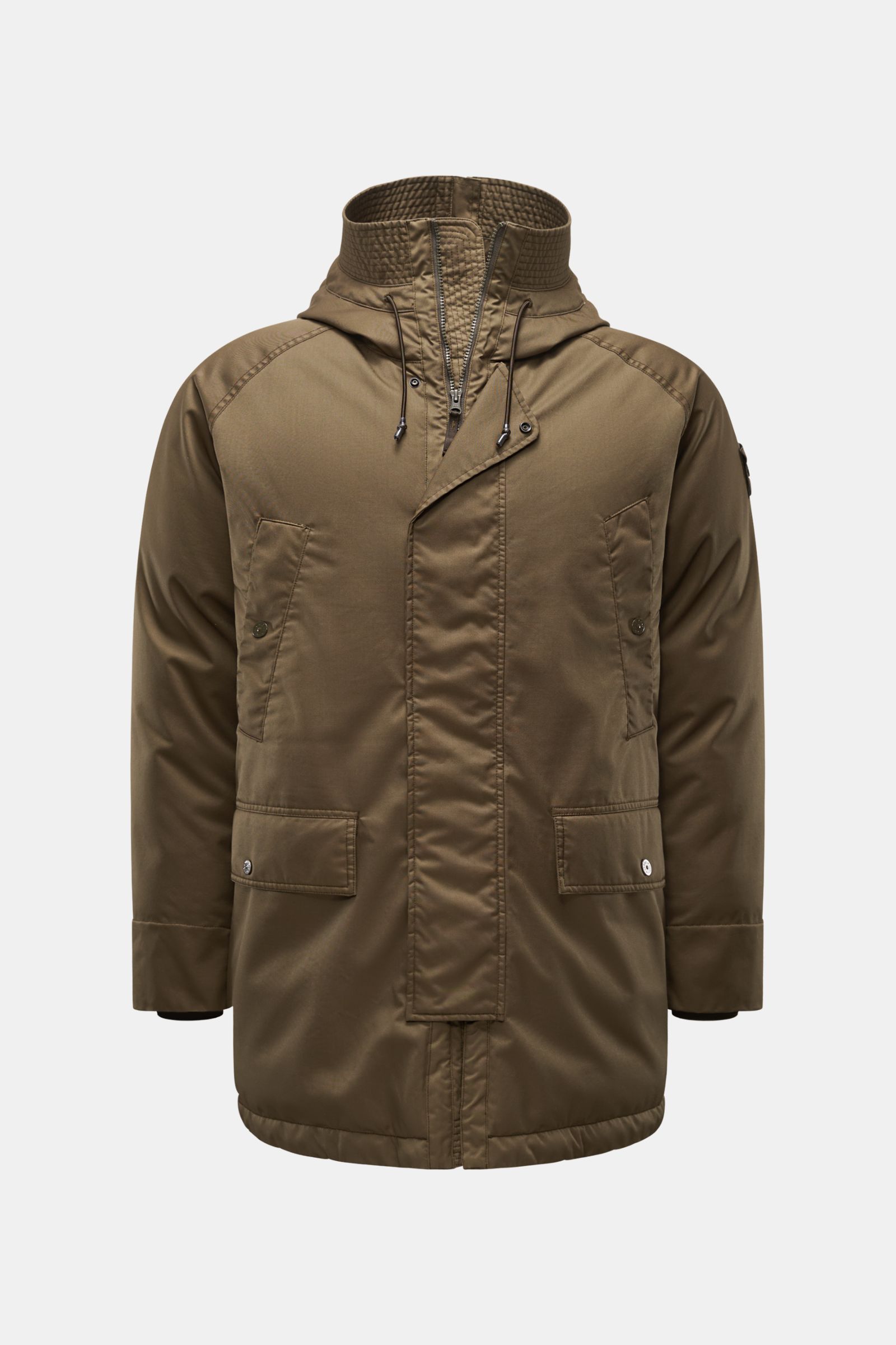 STONE ISLAND down parka 'Twill Wool Down-TC Ghost Piece' olive | BRAUN ...