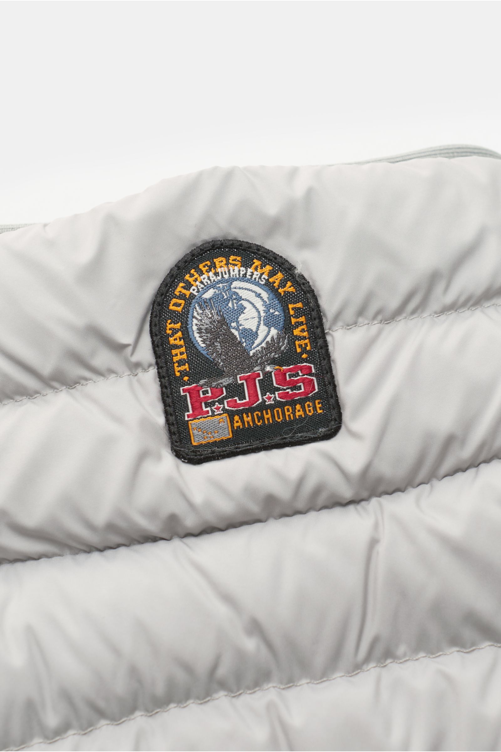 PARAJUMPERS down gilet 'Perfect' light grey | BRAUN Hamburg