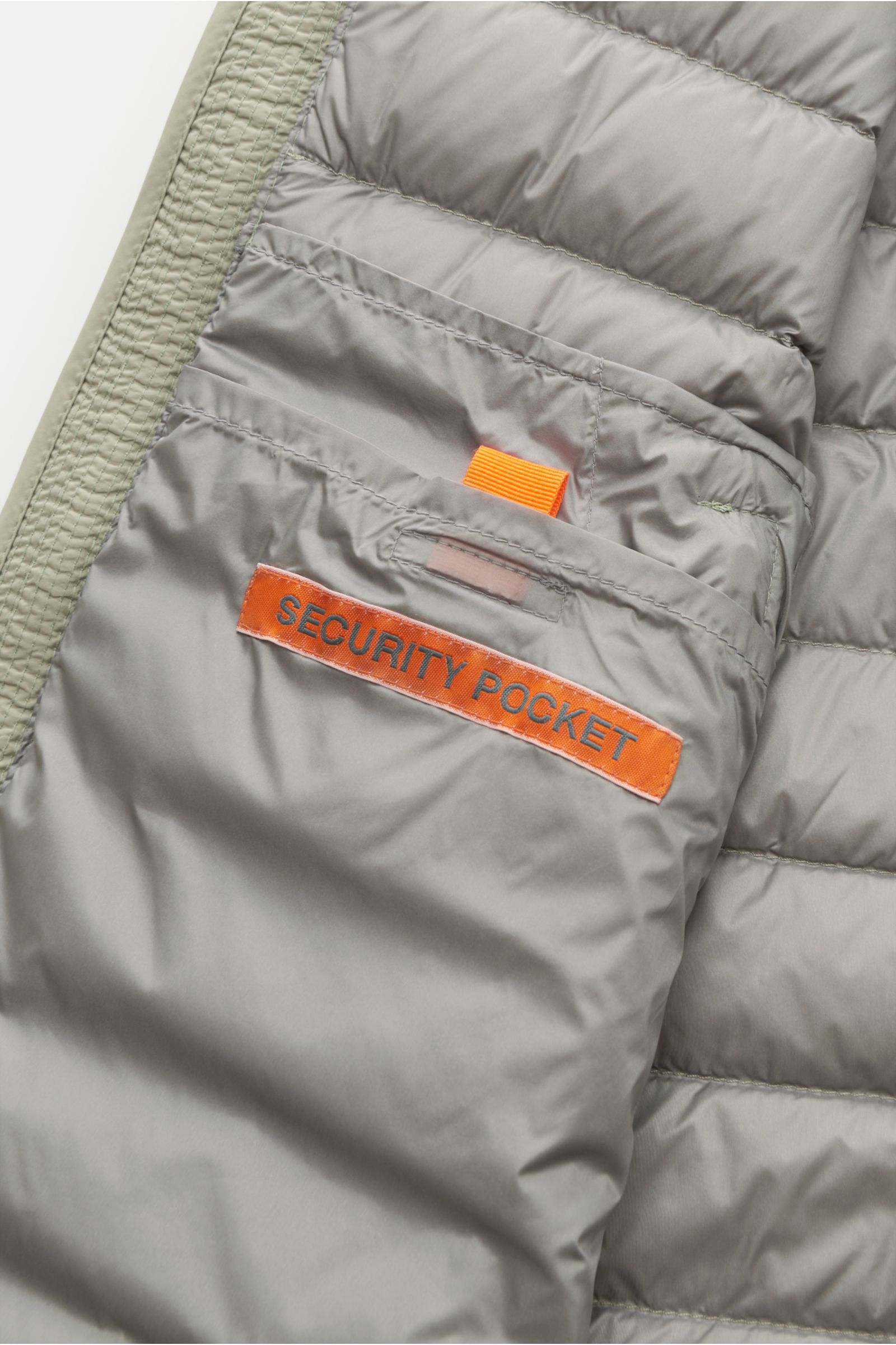 PARAJUMPERS down gilet 'Perfect' grey-green | BRAUN Hamburg