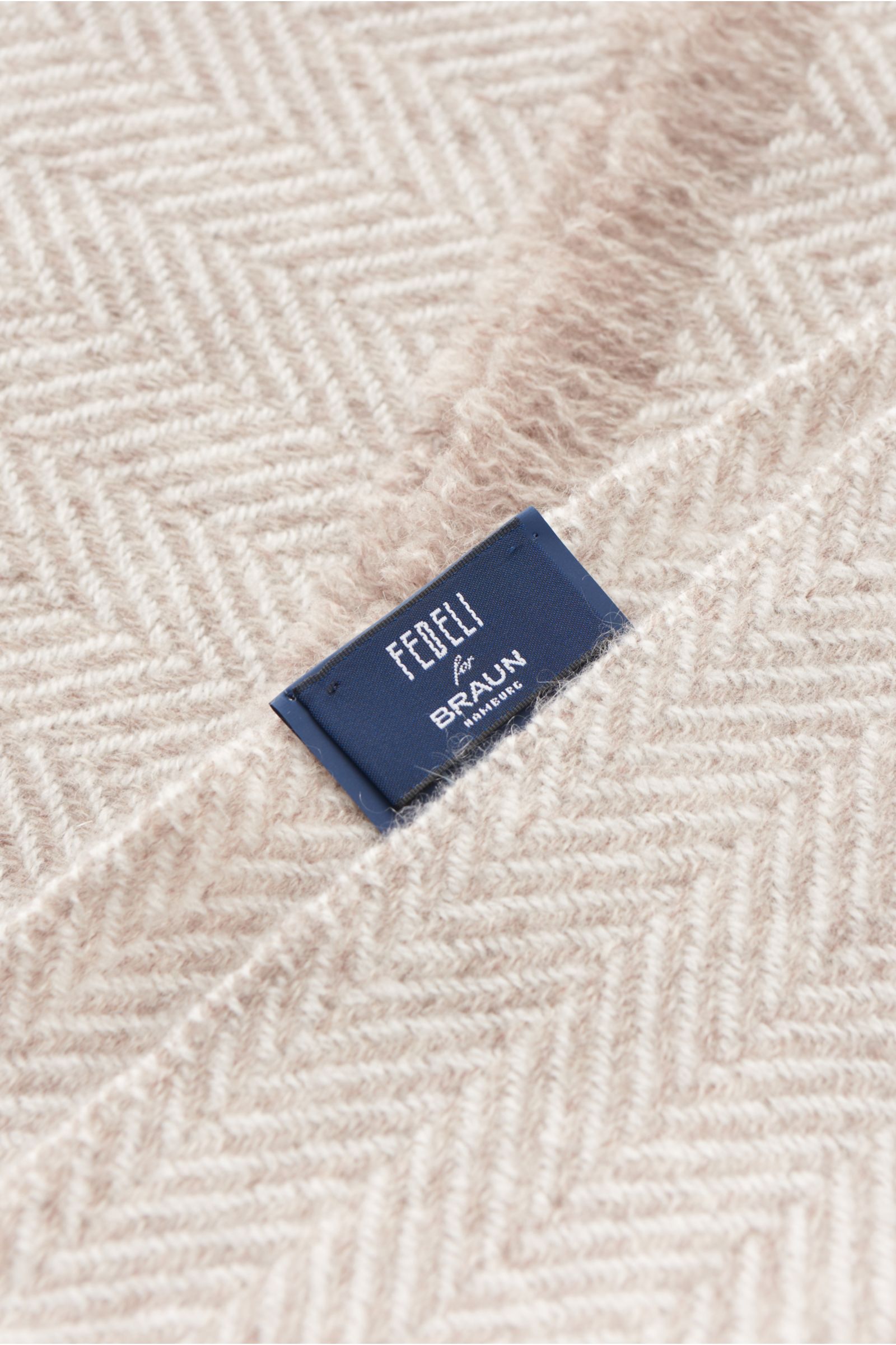 FEDELI Cashmere scarf creme/beige | BRAUN Hamburg