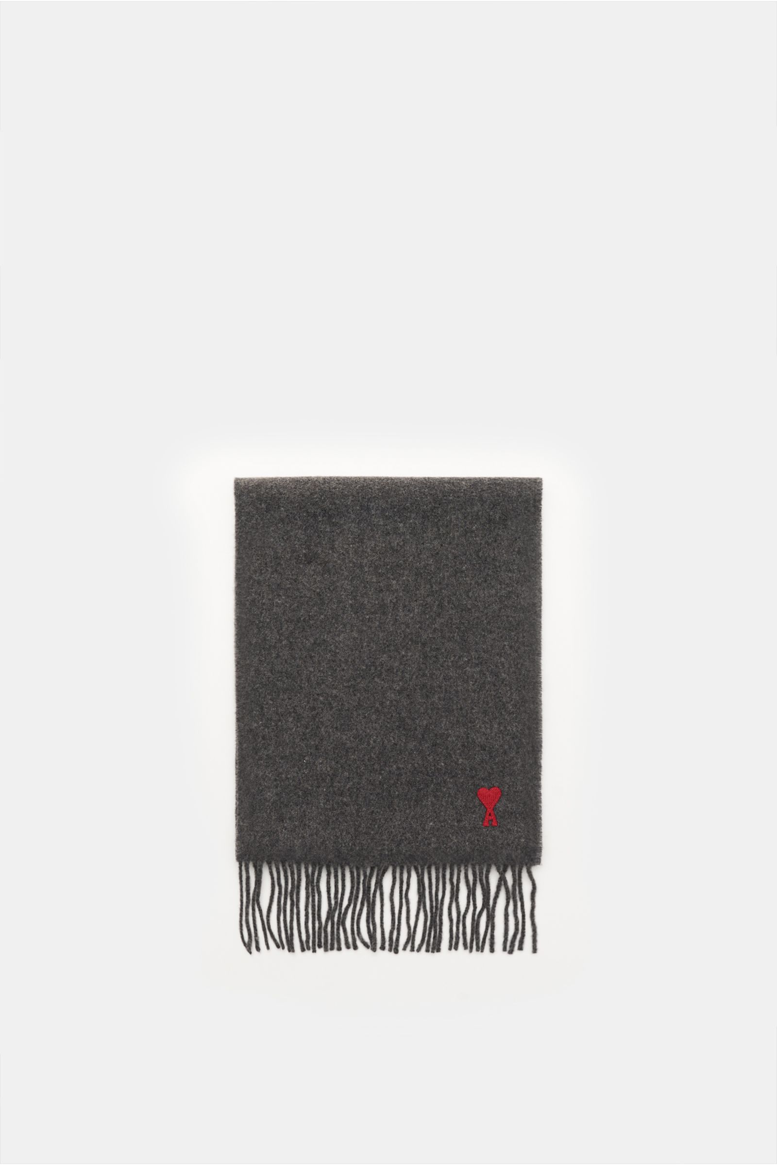 AMI PARIS scarf 'Ami de Cœur' dark grey melange | BRAUN Hamburg