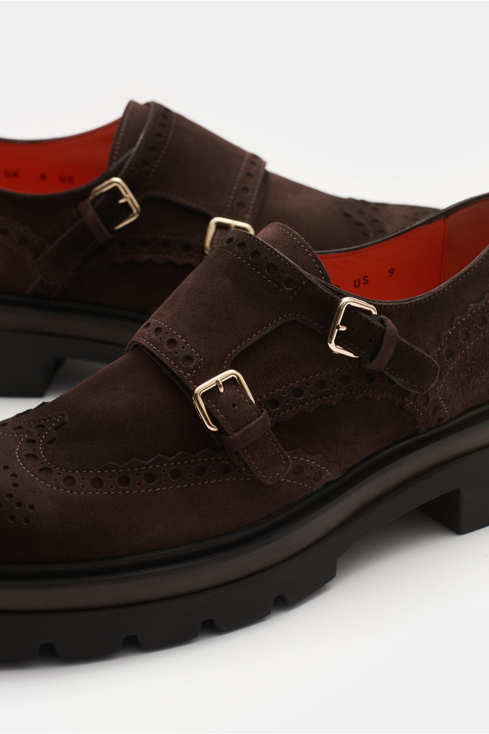 SANTONI double monk shoes dark brown | BRAUN Hamburg