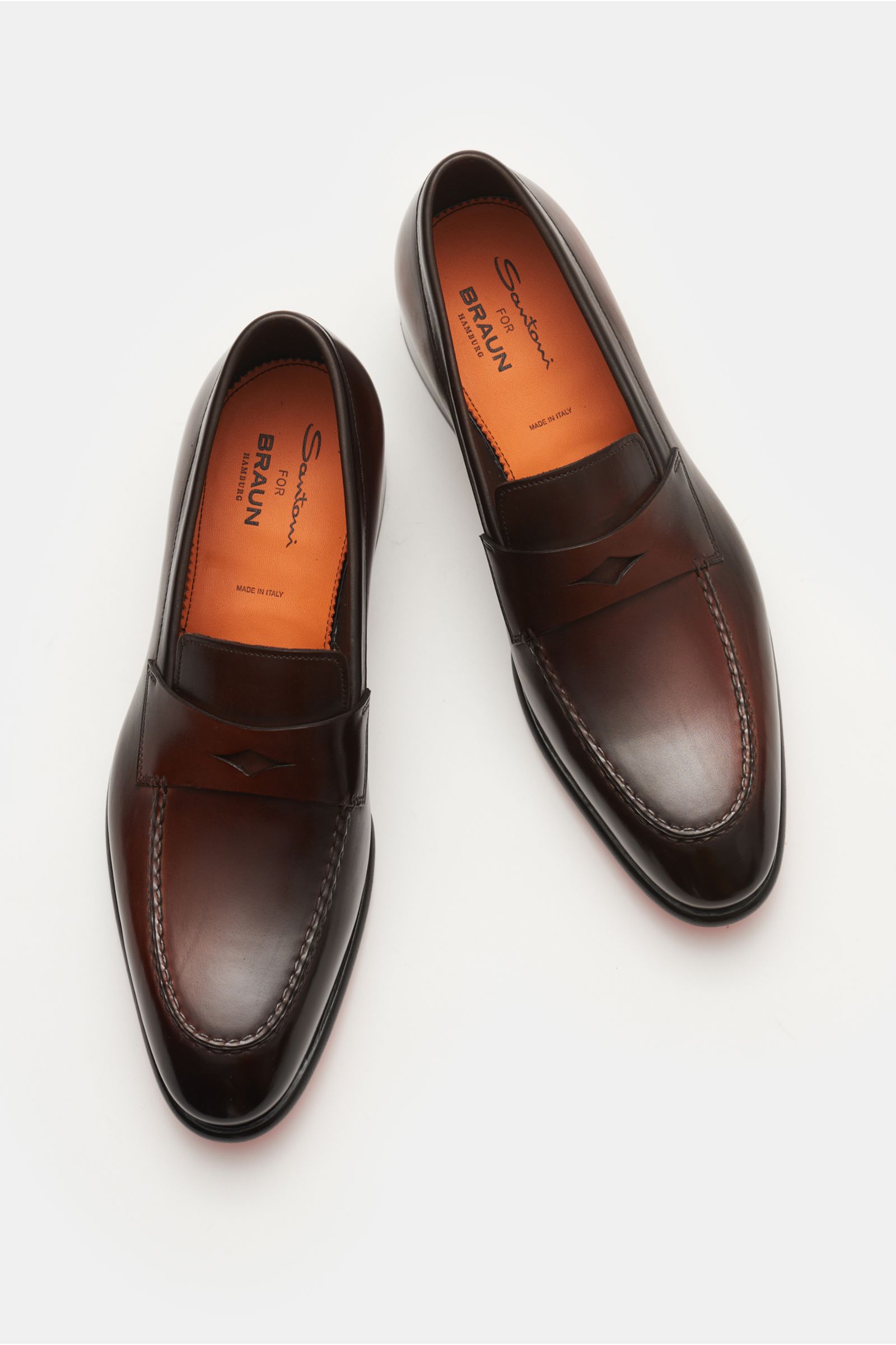 SANTONI Penny Loafer dunkelbraun | BRAUN Hamburg
