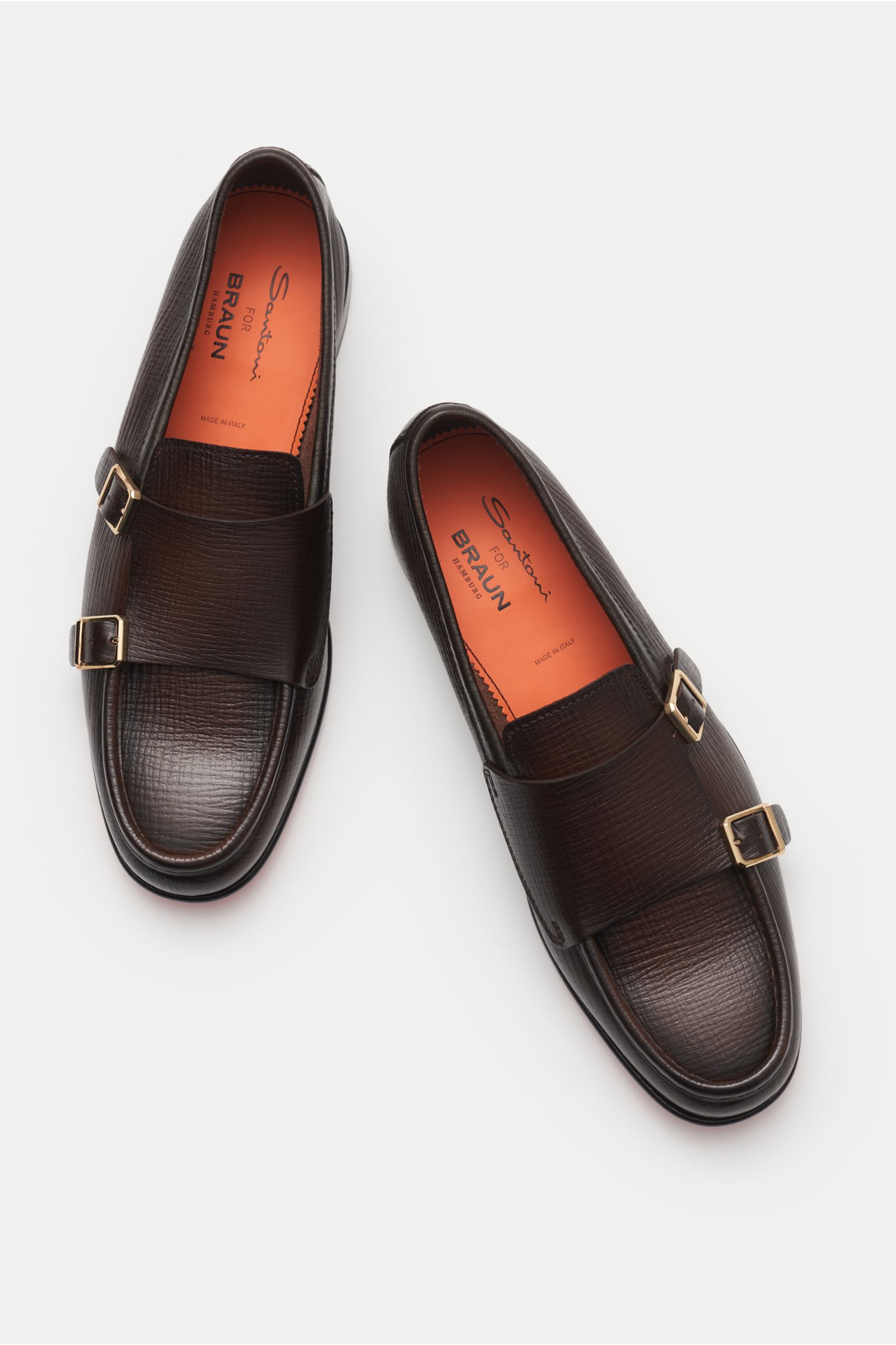 SANTONI double monk shoes dark brown | BRAUN Hamburg