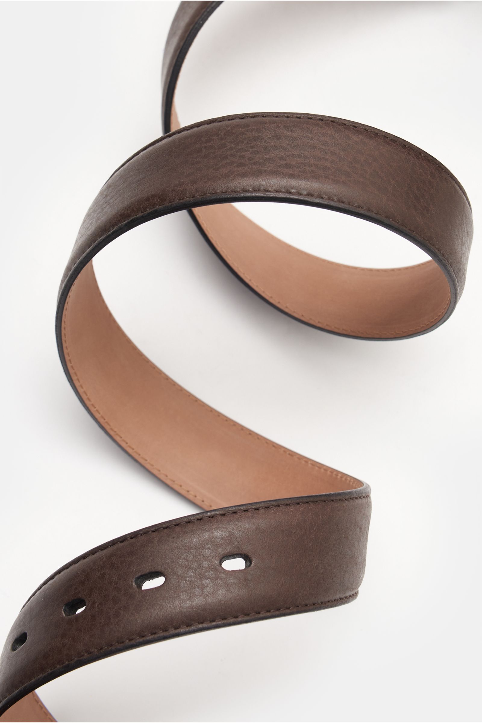 FAUSTO COLATO bison leather belt brown | BRAUN Hamburg