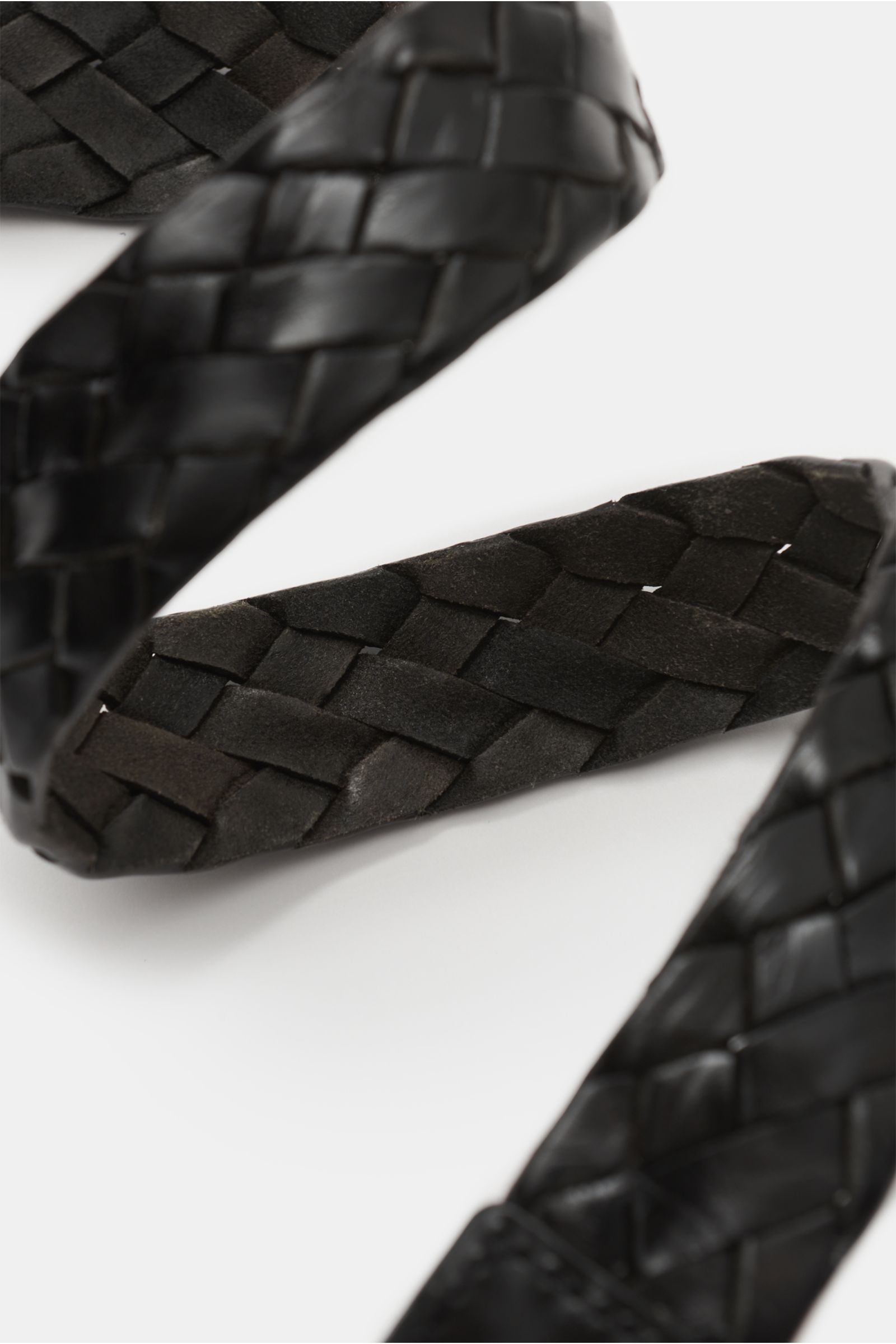 OFFICINE CREATIVE plaited belt black | BRAUN Hamburg