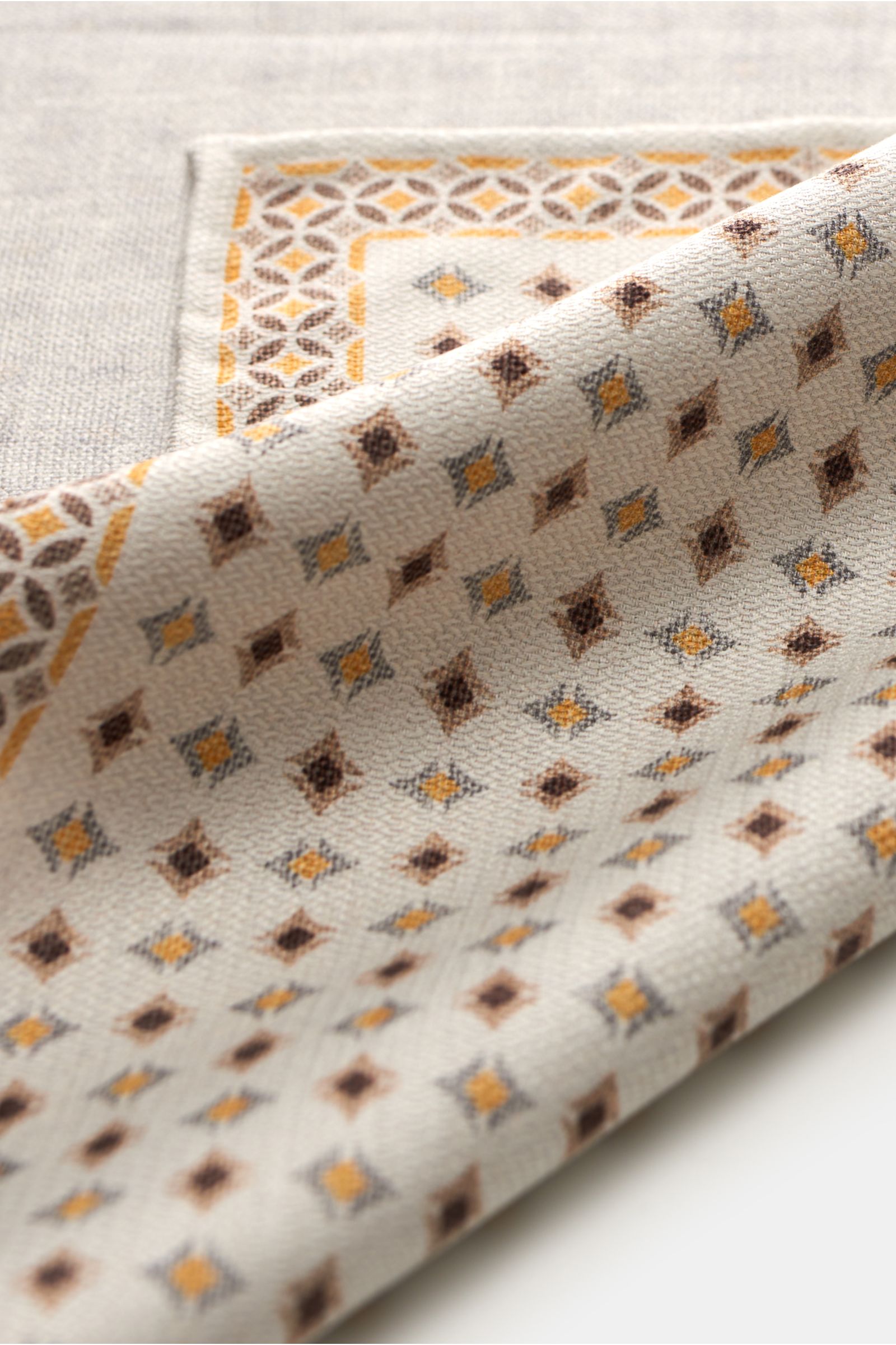 BRUNELLO CUCINELLI Einstecktuch creme/gelb gemustert | BRAUN Hamburg
