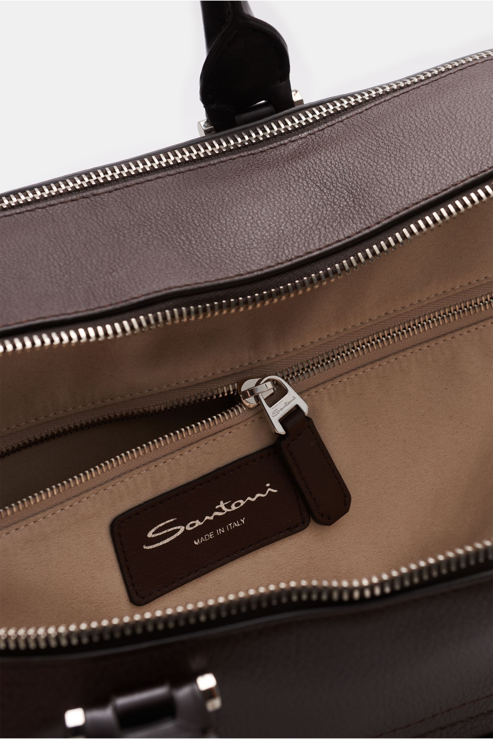 SANTONI briefcase dark brown | BRAUN Hamburg