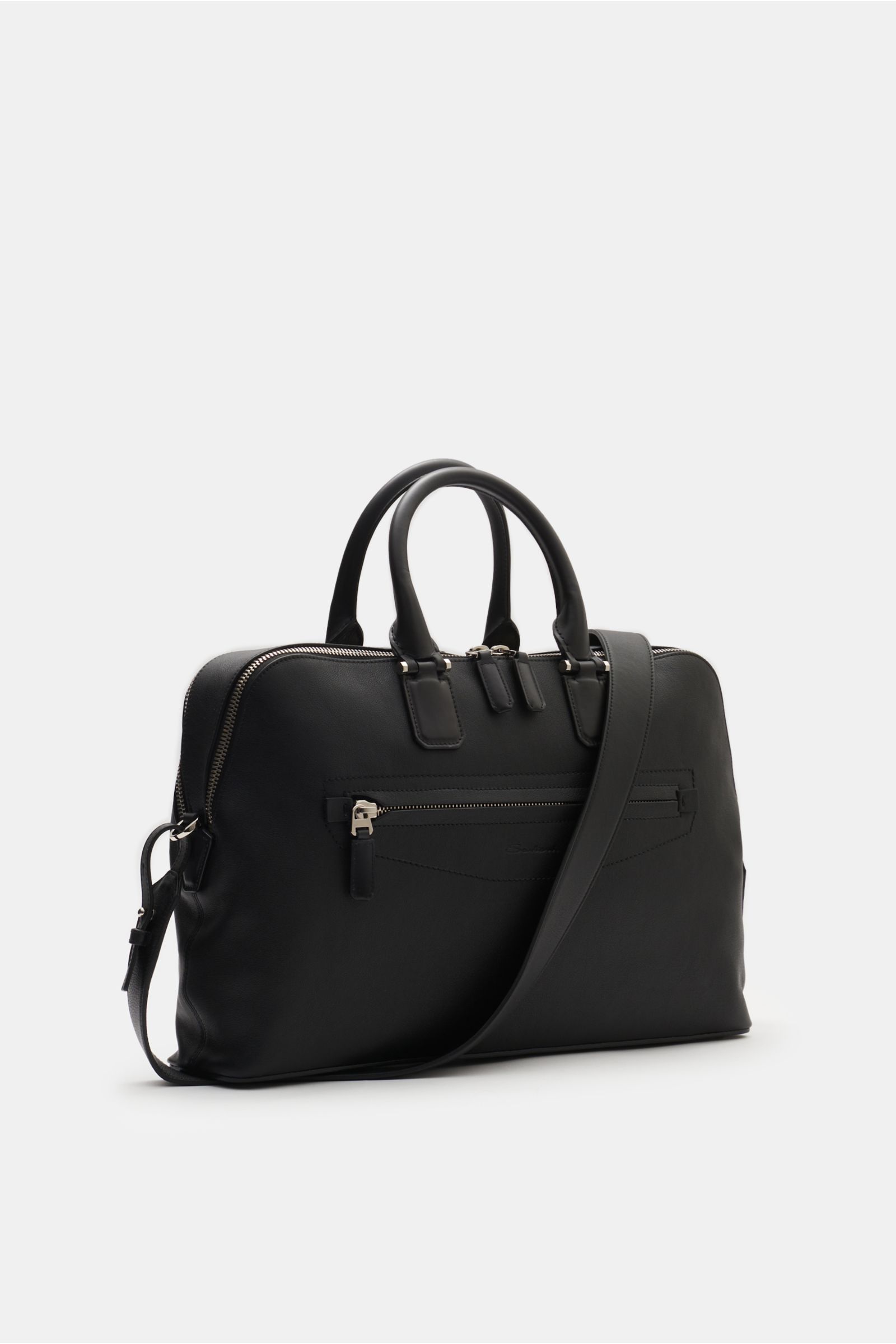 SANTONI briefcase black | BRAUN Hamburg