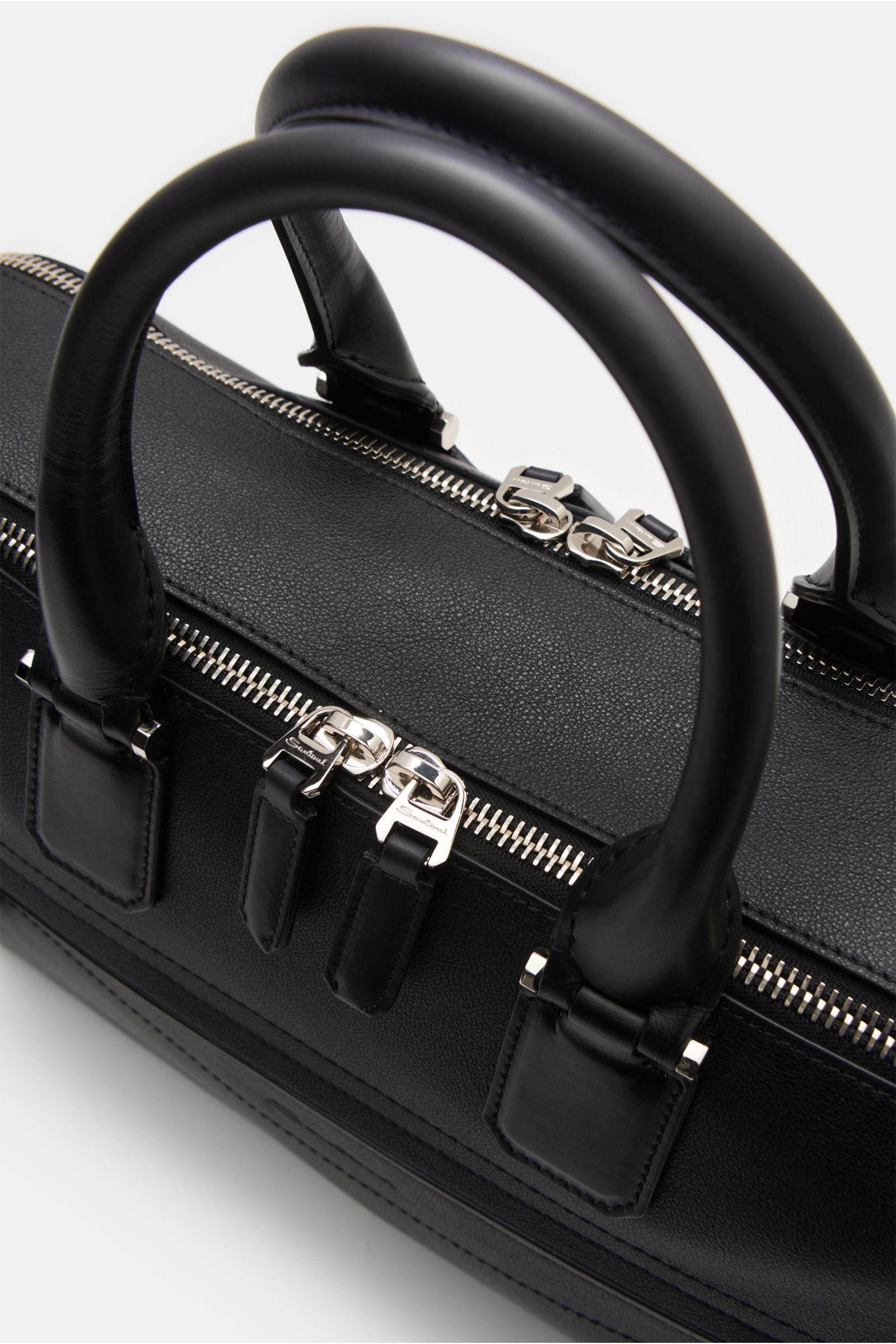 SANTONI briefcase black | BRAUN Hamburg