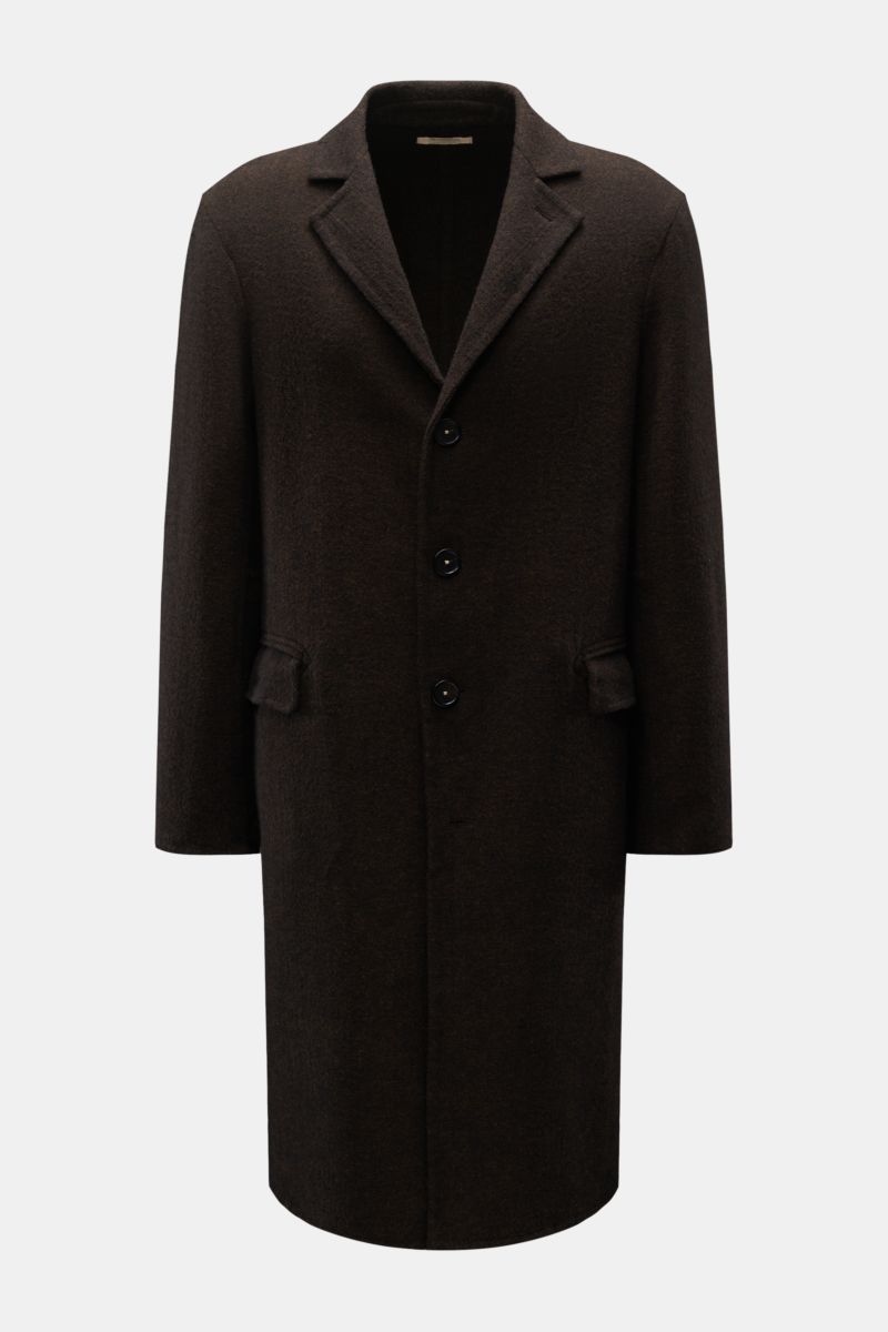 MASSIMO ALBA coat 'Austin' dark brown melange | BRAUN Hamburg