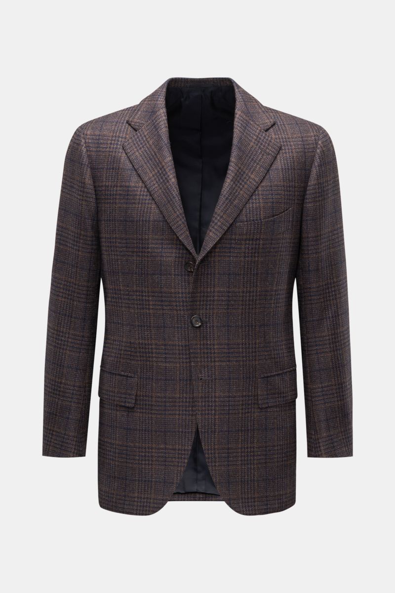 CESARE ATTOLINI smart-casual jacket navy/brown checked | BRAUN Hamburg