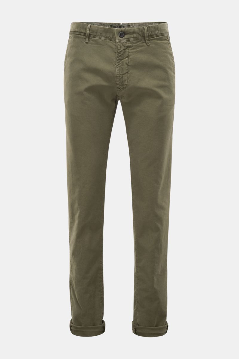 INCOTEX SLACKS Hose 'Slim Fit' oliv | BRAUN Hamburg