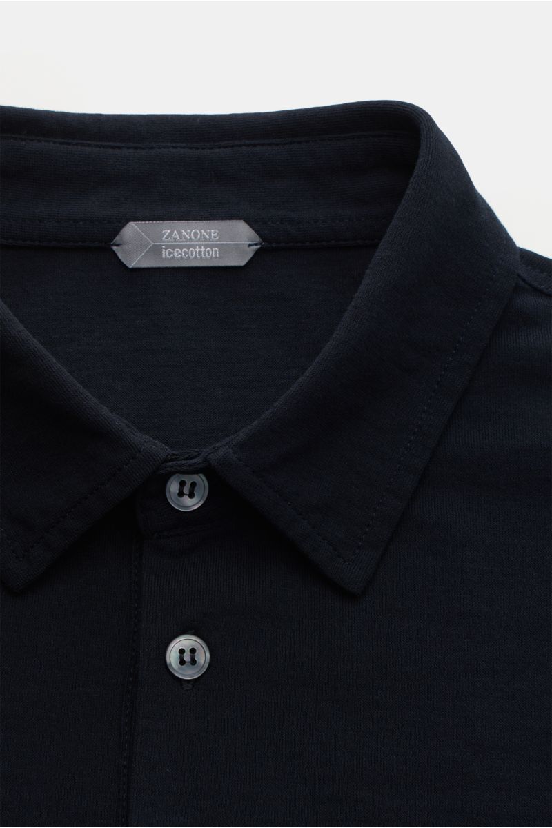 OFFICINE GÉNÉRALE Leinen Kurzarm-Strickpolo hellblau | BRAUN Hamburg