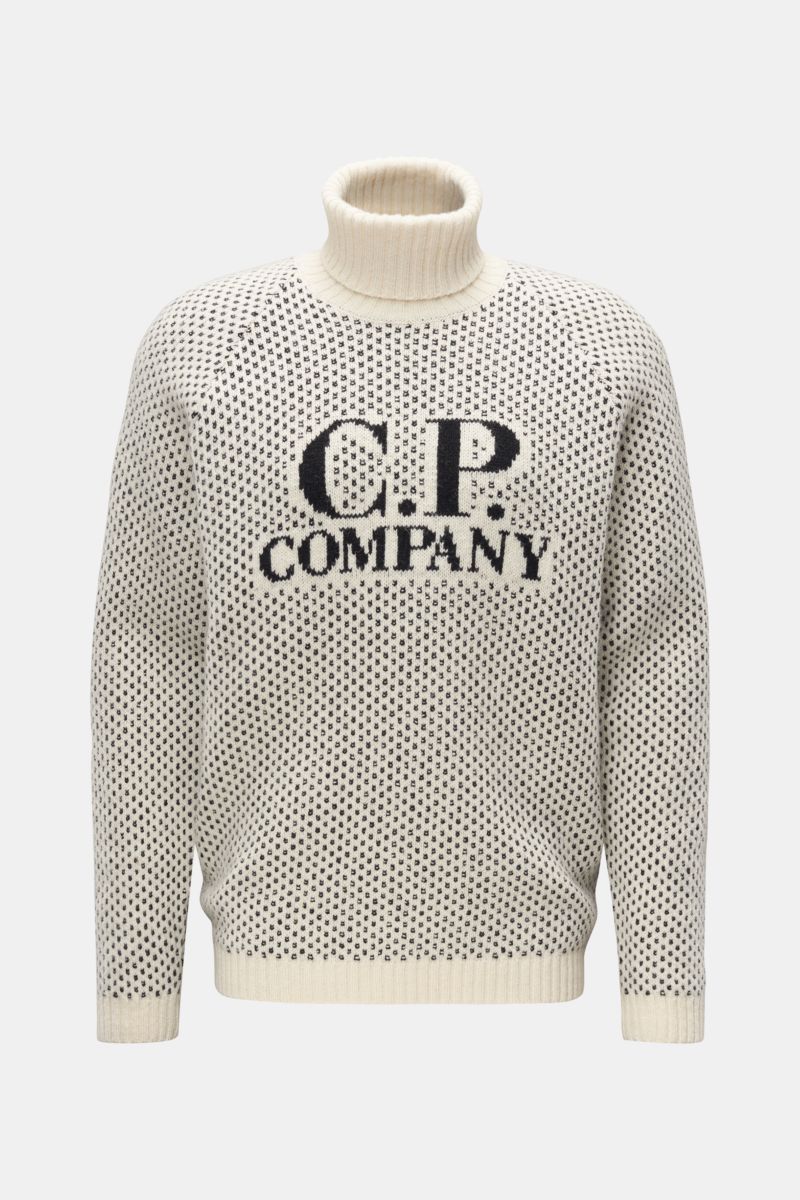 C.P. COMPANY turtleneck jumper cream/black | BRAUN Hamburg