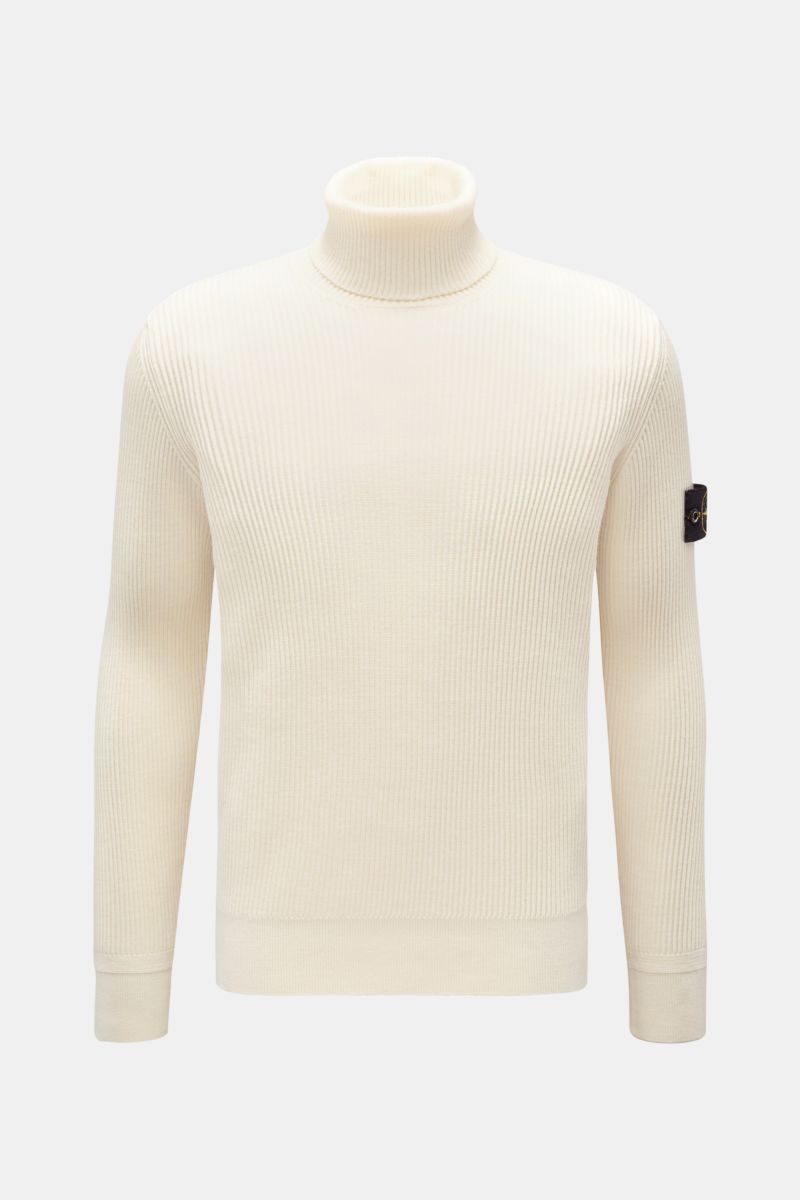 STONE ISLAND turtleneck jumper cream | BRAUN Hamburg