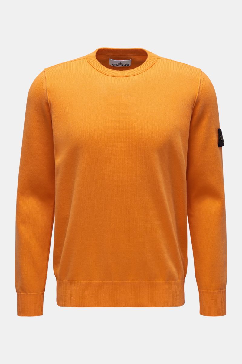 STONE ISLAND Rundhalspullover Neonorange BRAUN Hamburg STONE ISLAND Rundhalspullover Neonorange BRAUN Hamburg