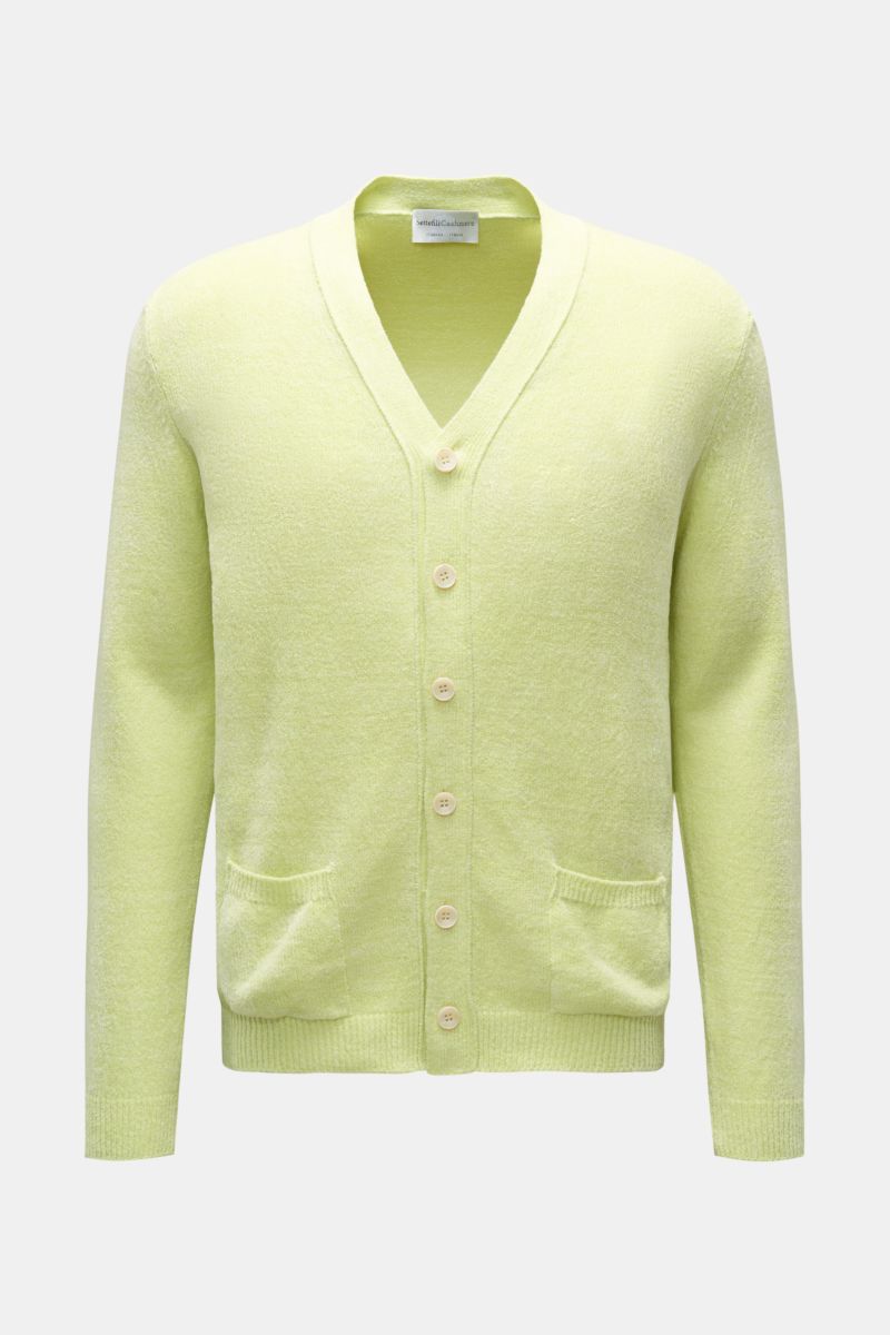 SETTEFILI CASHMERE cardigan 'Superlight' light green | BRAUN Hamburg