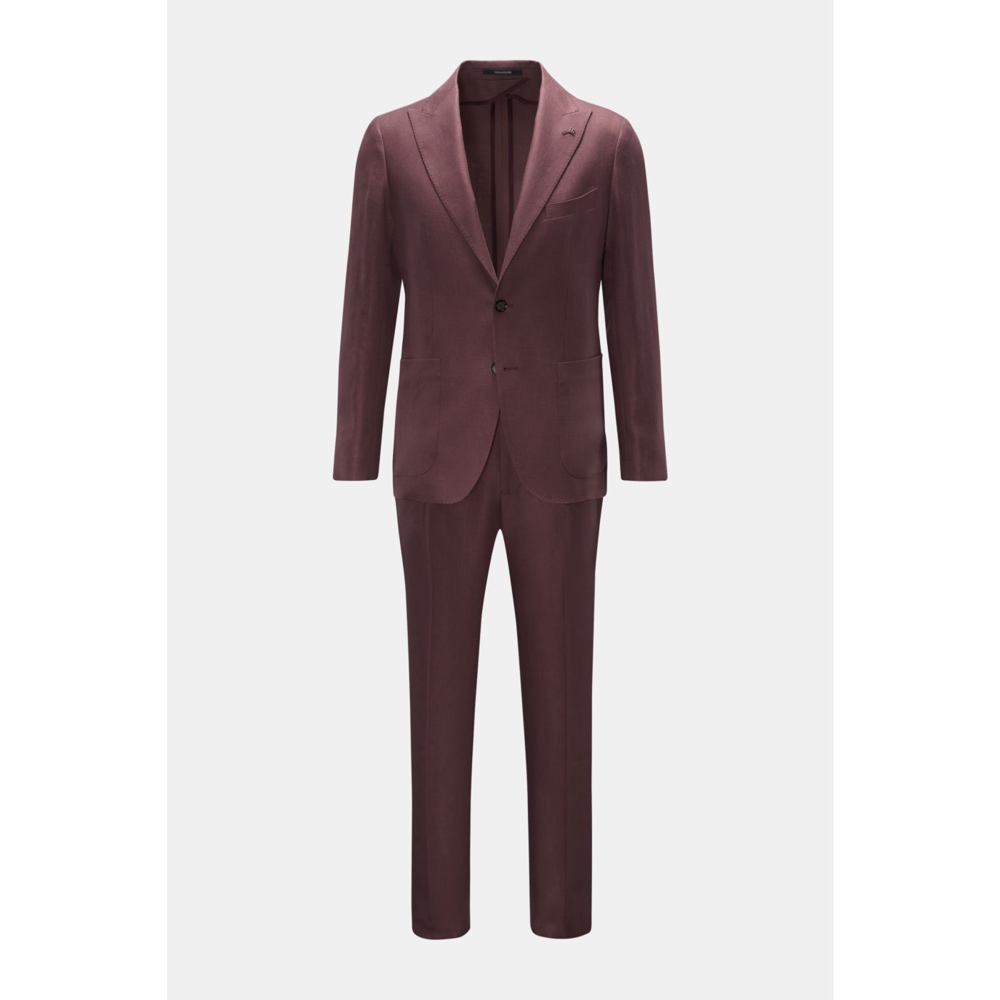 TAGLIATORE linen suit burgundy | BRAUN Hamburg