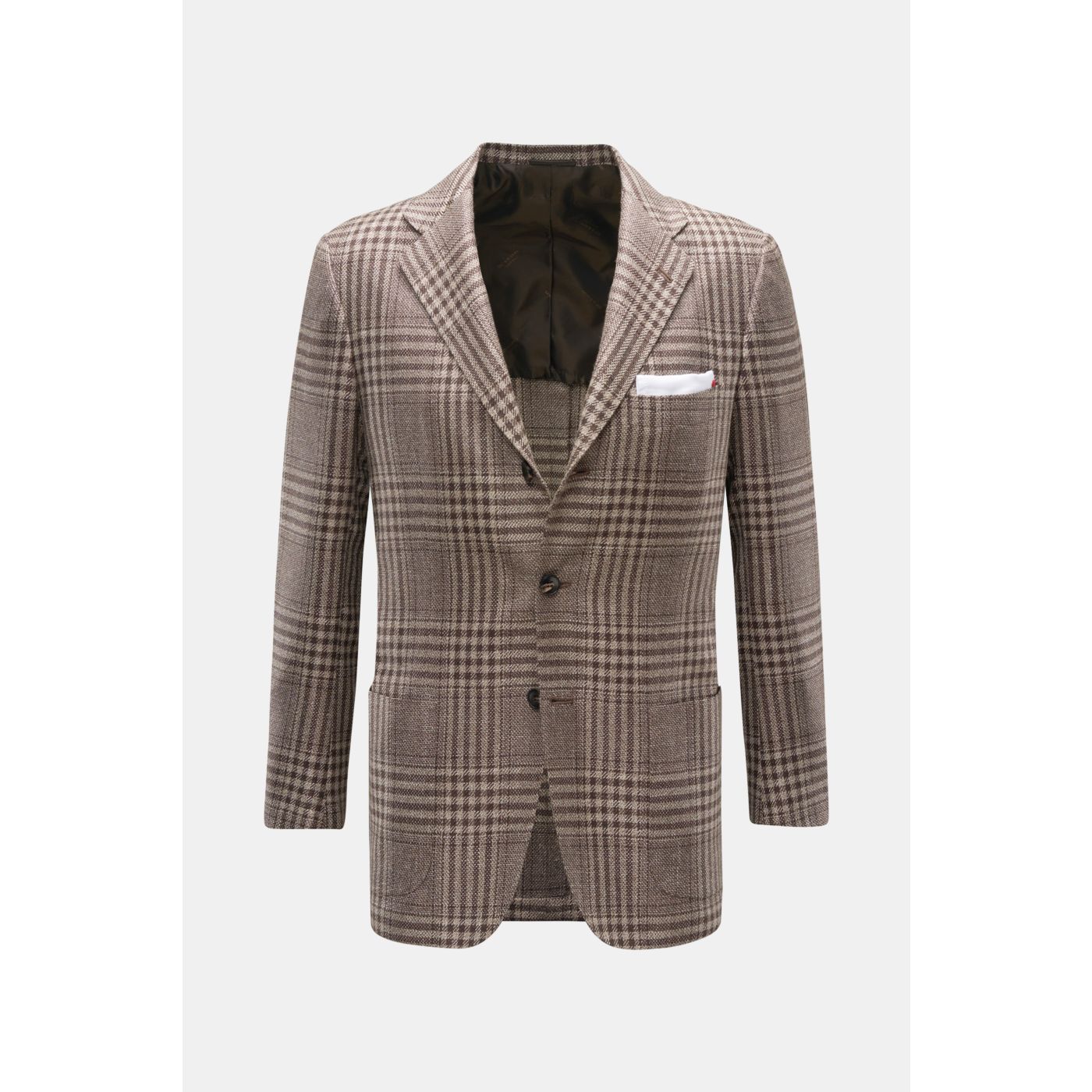 KITON smart-casual jacket brown/beige checked | BRAUN Hamburg