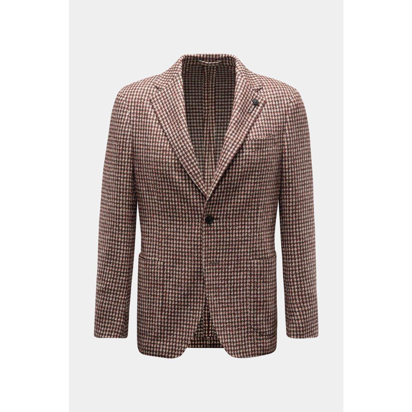 LARDINI smart-casual jacket brown/burgundy checked | BRAUN Hamburg