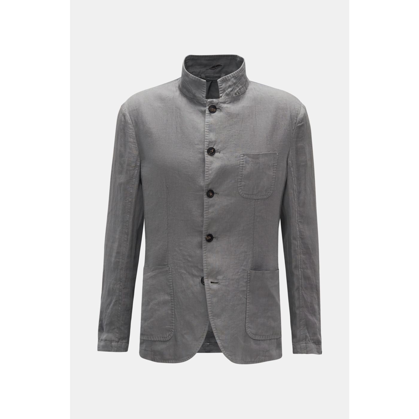 WEBER + WEBER linen smart-casual jacket 'Linen WW Blazer' grey | BRAUN ...