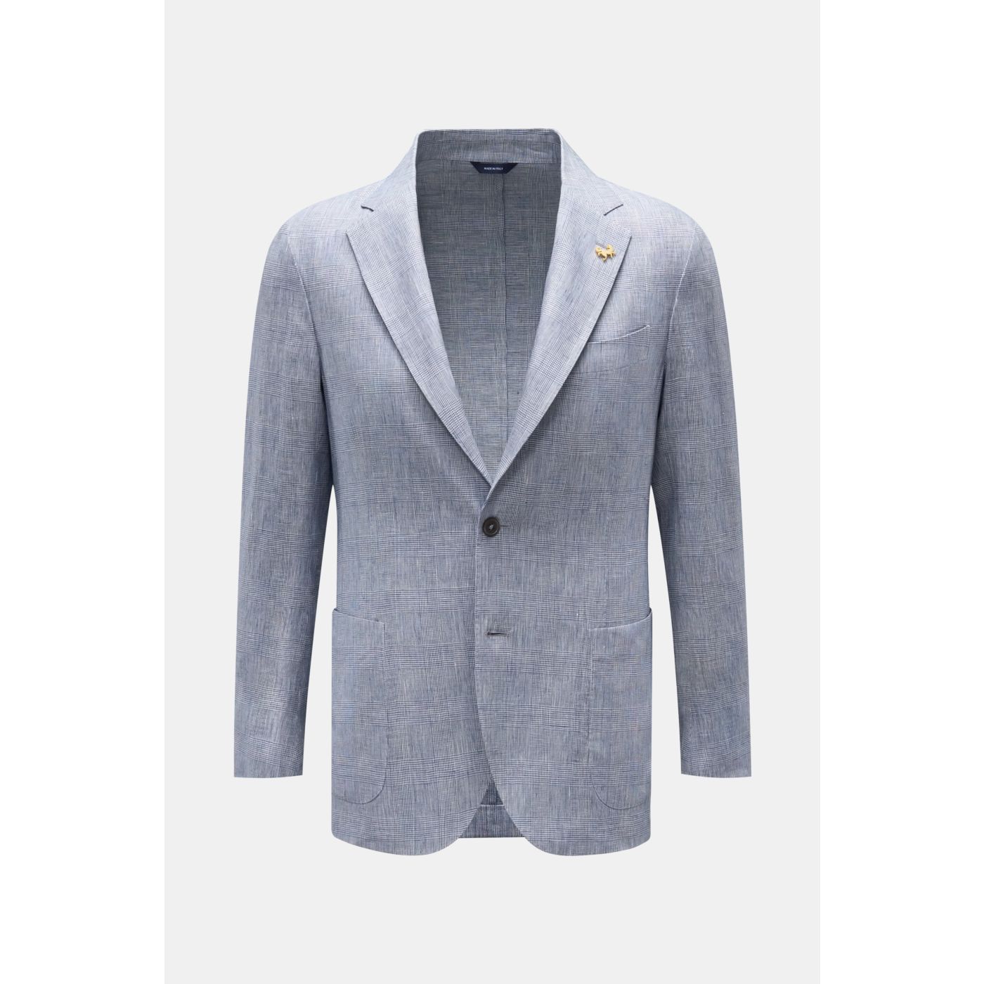 TOMBOLINI Leinensakko 'Zero Gravity' graublau/weiß kariert | BRAUN Hamburg