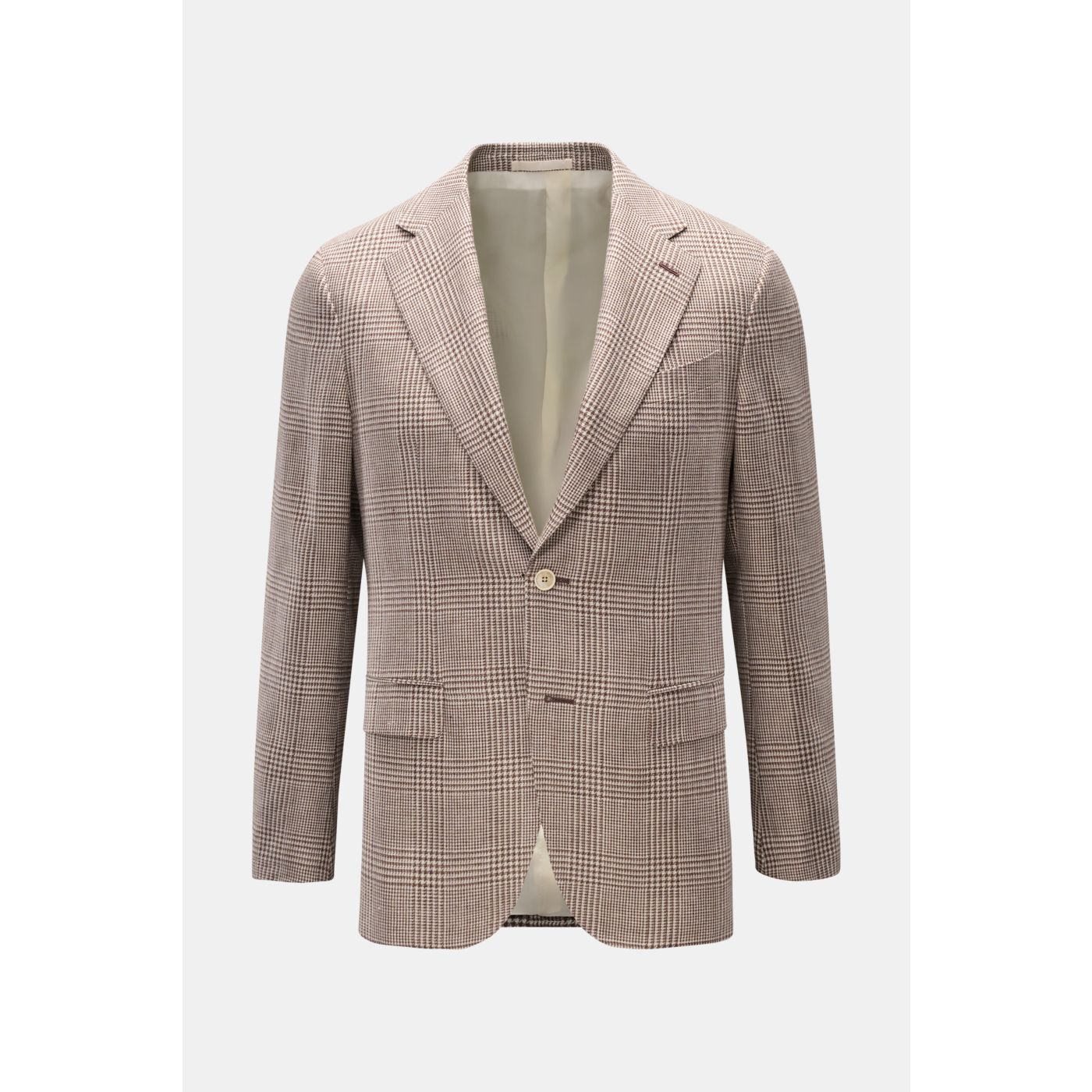 CARUSO smart-casual jacket 'Aida' brown/sand checked | BRAUN Hamburg