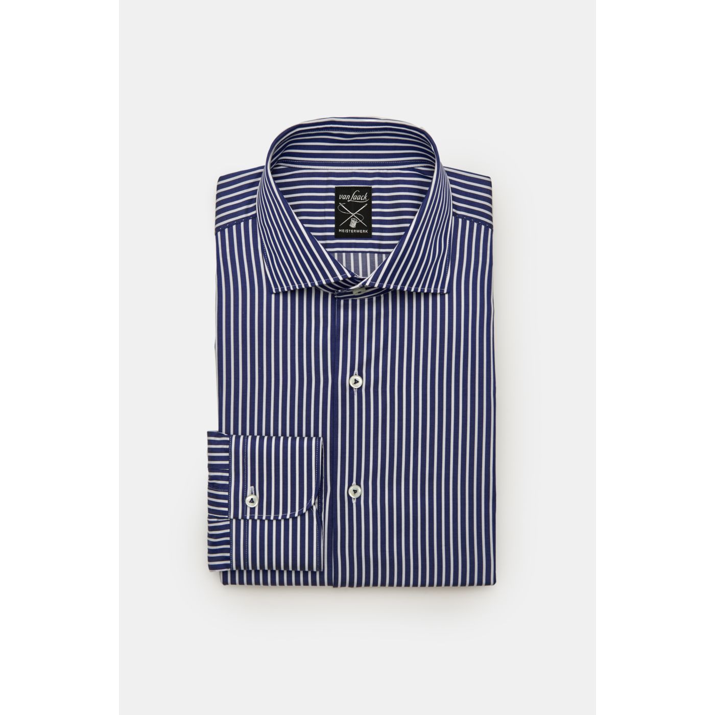 VAN LAACK business shirt 'Mivara Tailor Fit' narrow collar navy/white ...