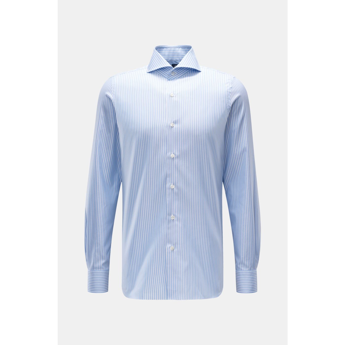 FINAMORE Business Hemd 'Sergio Napoli' Haifisch-Kragen hellblau/weiß ...