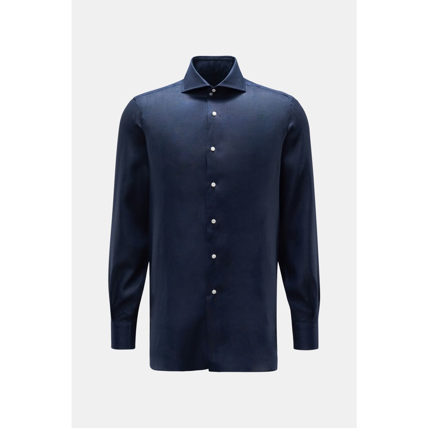 STILE LATINO Leinenhemd 'Geppy' Haifisch-Kragen navy | BRAUN Hamburg