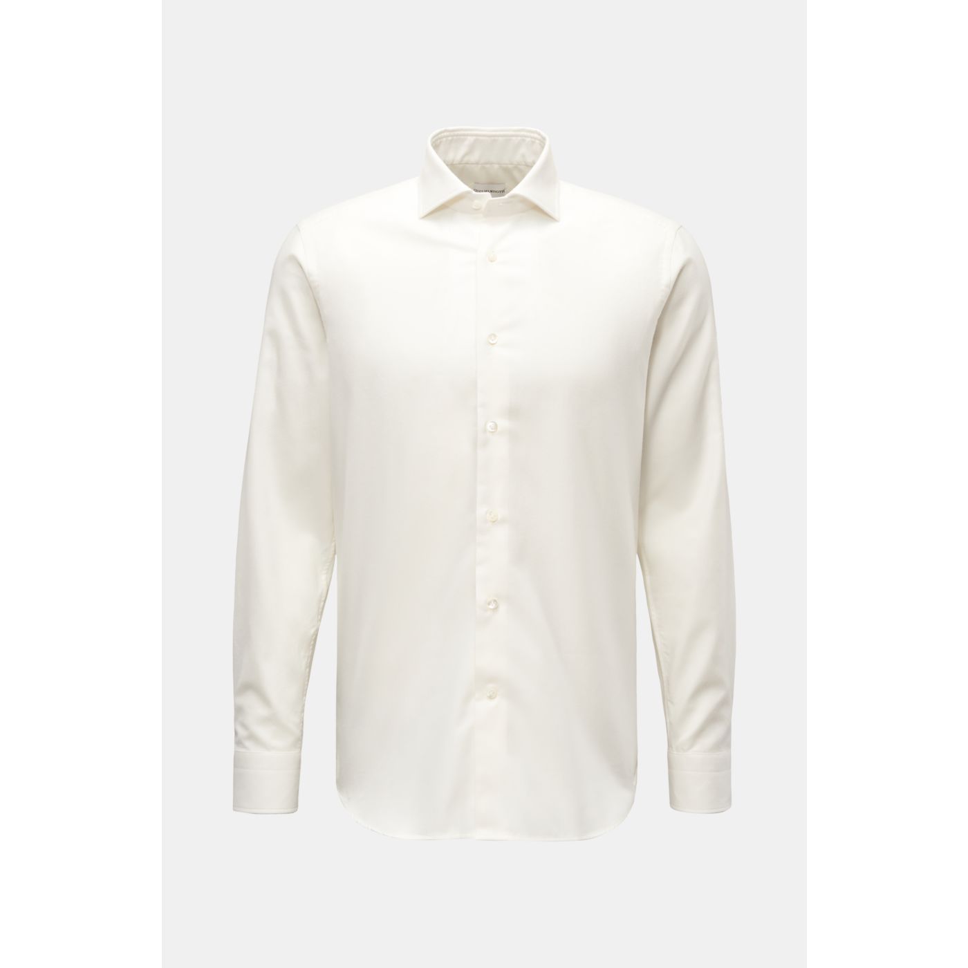 GUGLIELMINOTTI flannel shirt shark collar off-white | BRAUN Hamburg