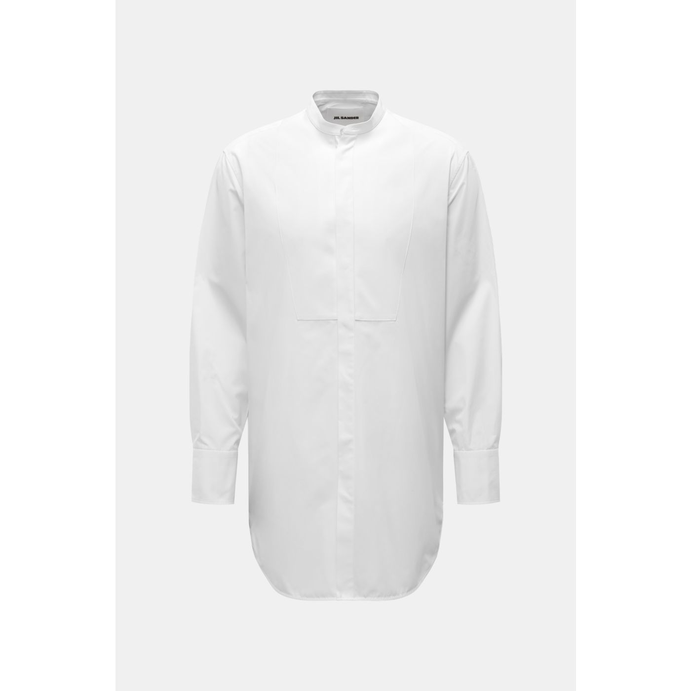 JIL SANDER Casual Hemd Grandad-Kragen weiß | BRAUN Hamburg