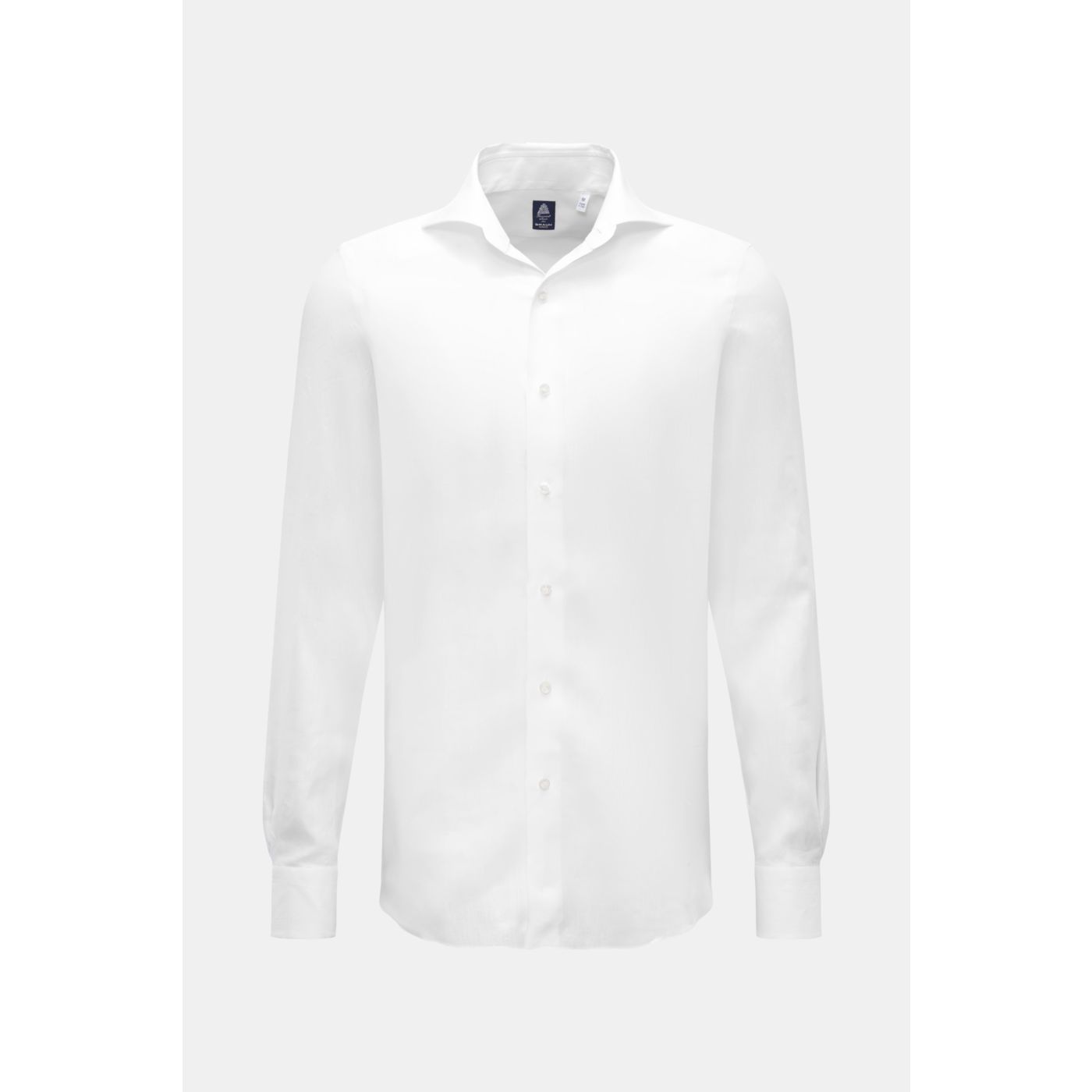 Leinenhemd 'Eduardo Napoli' Haifisch-Kragen weiß | BRAUN Hamburg
