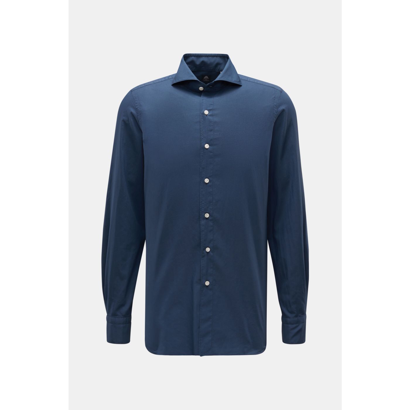 FINAMORE Casual Hemd 'Sergio Gaeta' Haifisch-Kragen navy | BRAUN Hamburg