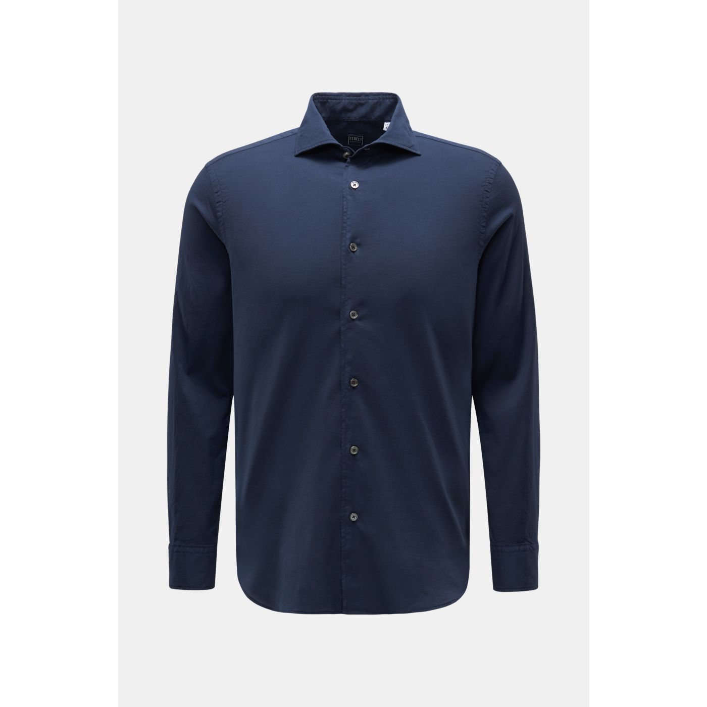 FEDELI casual shirt 'Sean' shark collar navy | BRAUN Hamburg