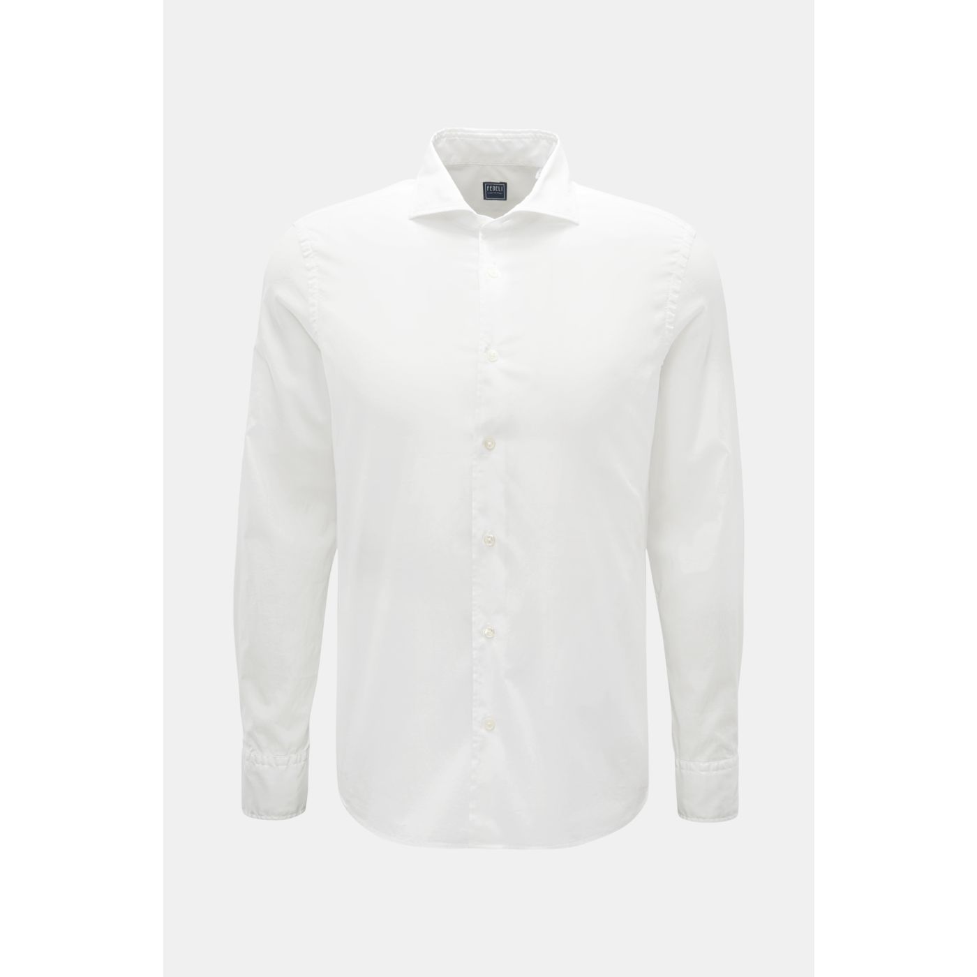 FEDELI casual shirt 'Sean' shark collar white | BRAUN Hamburg