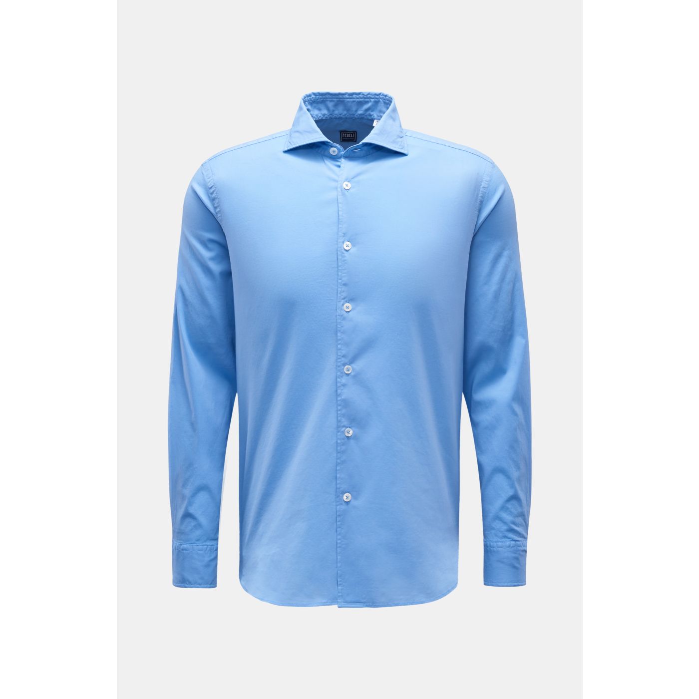 FEDELI casual shirt 'Sean' shark collar blue | BRAUN Hamburg