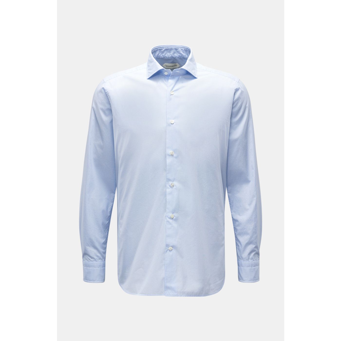GUGLIELMINOTTI Casual Hemd Haifisch-Kragen blau/weiß kariert | BRAUN ...