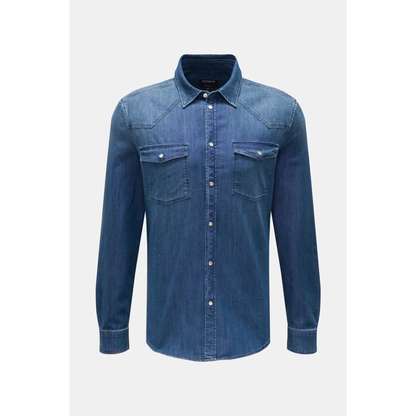 DONDUP denim shirt slim collar dark blue | BRAUN Hamburg