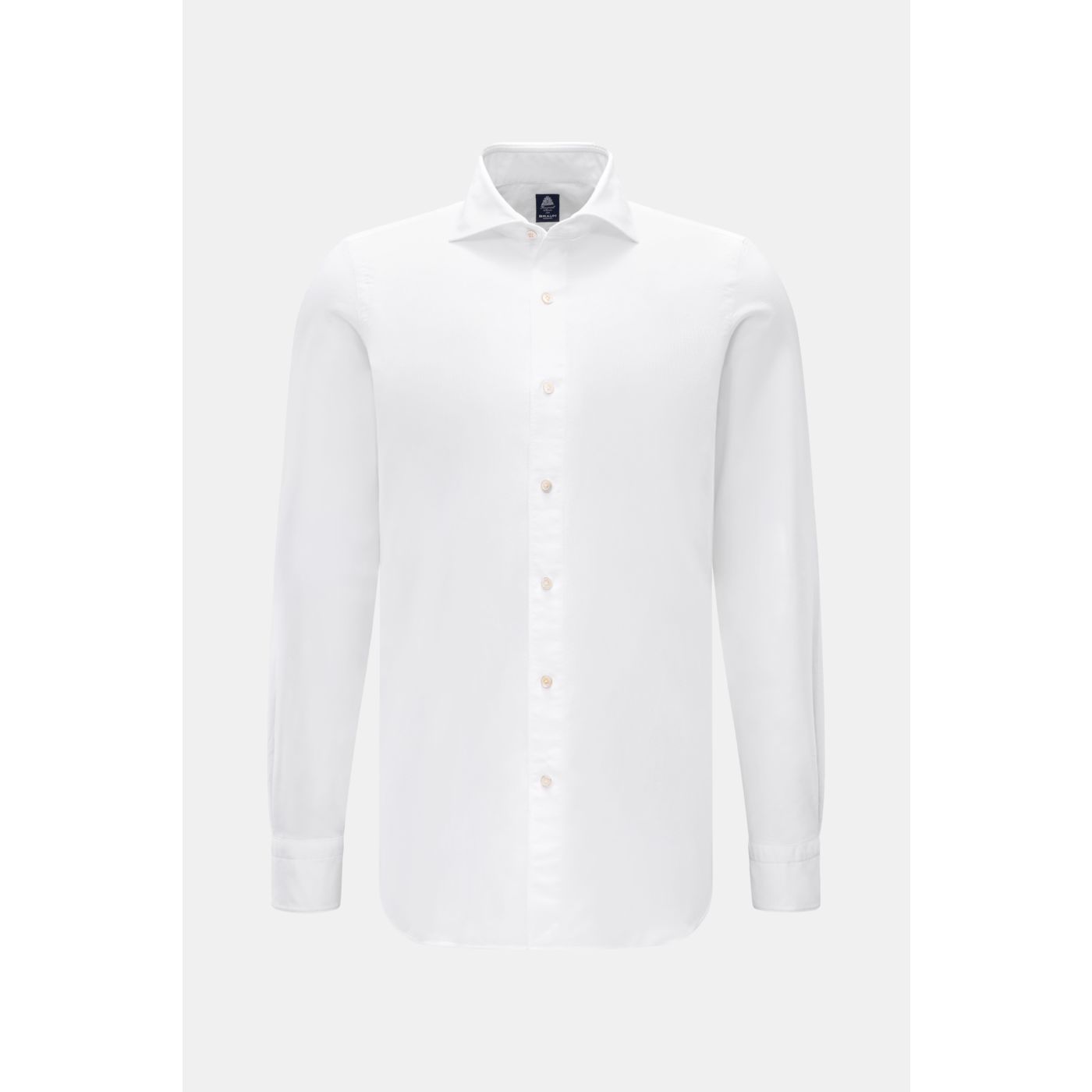 FINAMORE Oxford Hemd 'Edoardo Gaeta' Haifisch-Kragen weiß | BRAUN Hamburg
