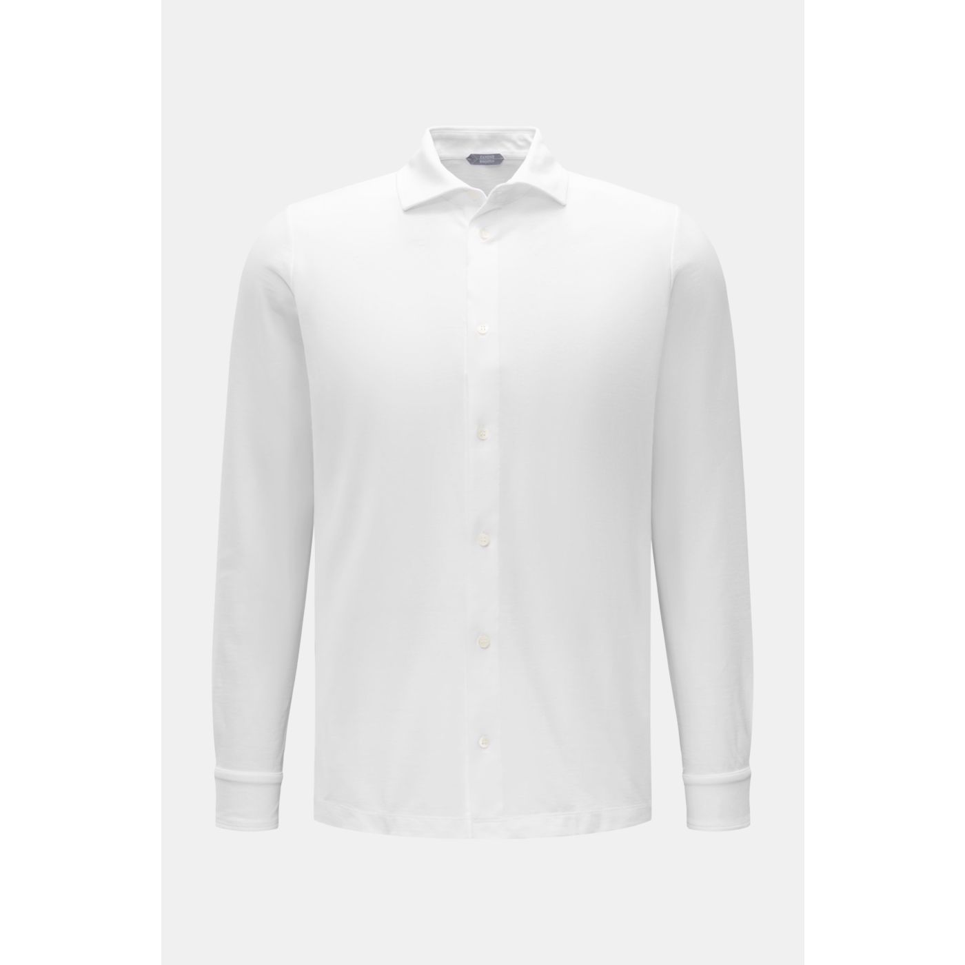 ZANONE jersey shirt shark collar white | BRAUN Hamburg