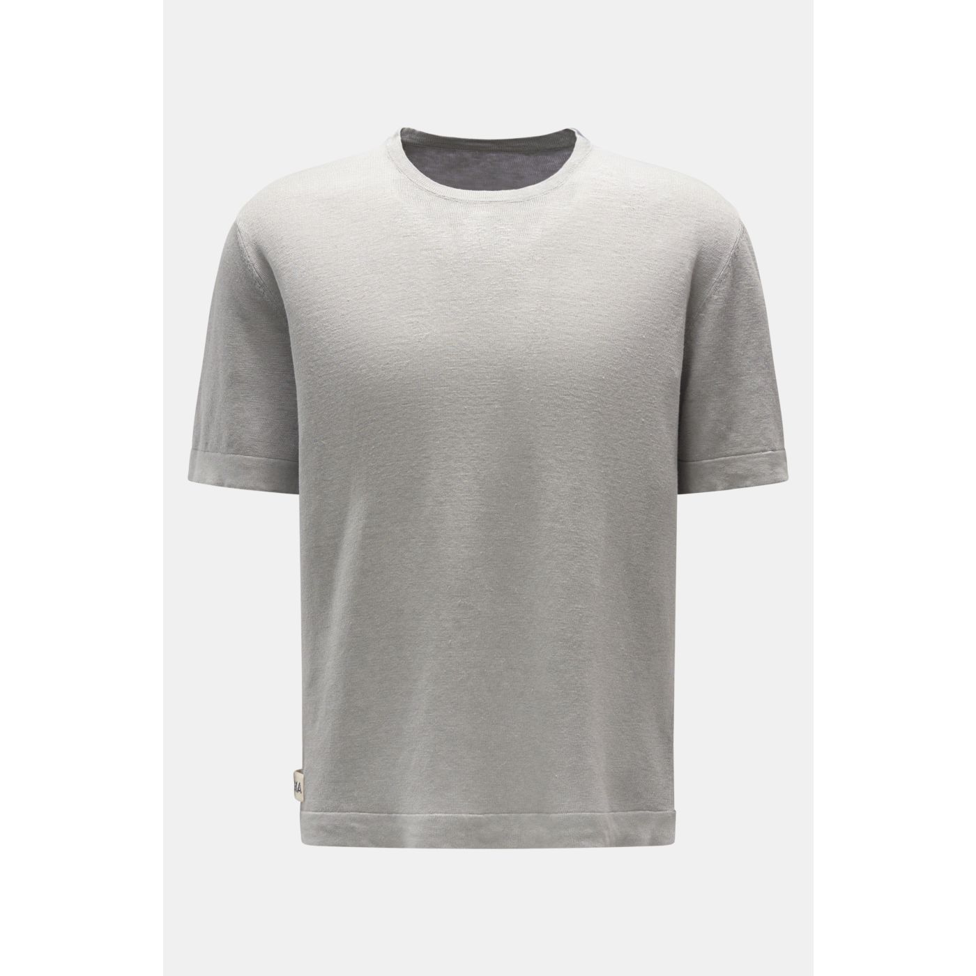 MATÉMA linen short-sleeved jumper 'Muat' grey | BRAUN Hamburg