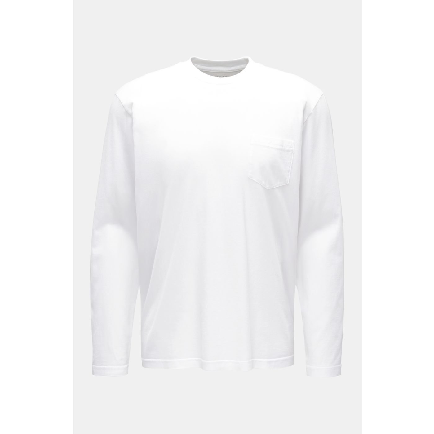 FEDELI Rundhals-Longsleeve 'Abe' weiß | BRAUN Hamburg