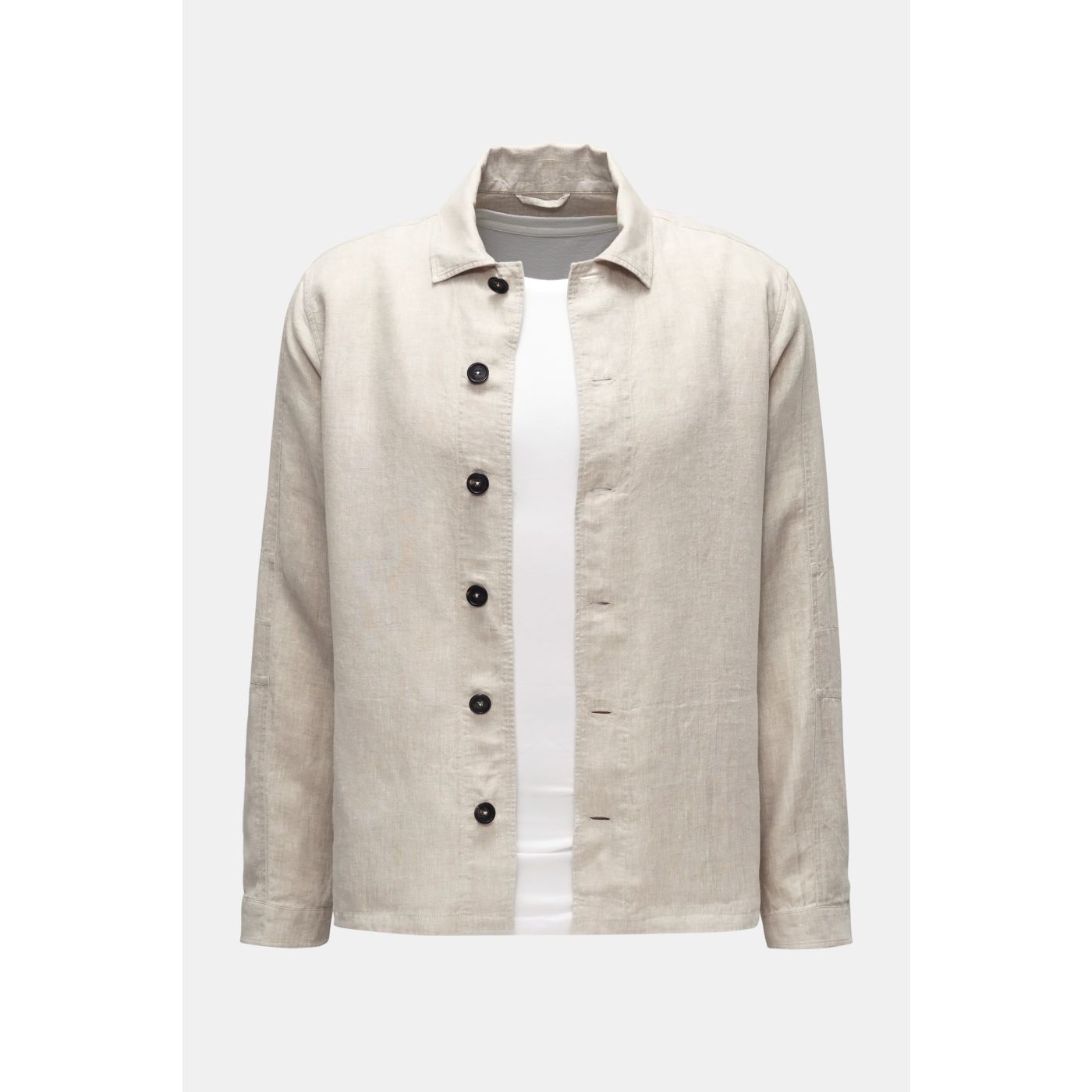 WEBER + WEBER Leinen-Overshirt 'Linen Light Overshirt' beige | BRAUN ...
