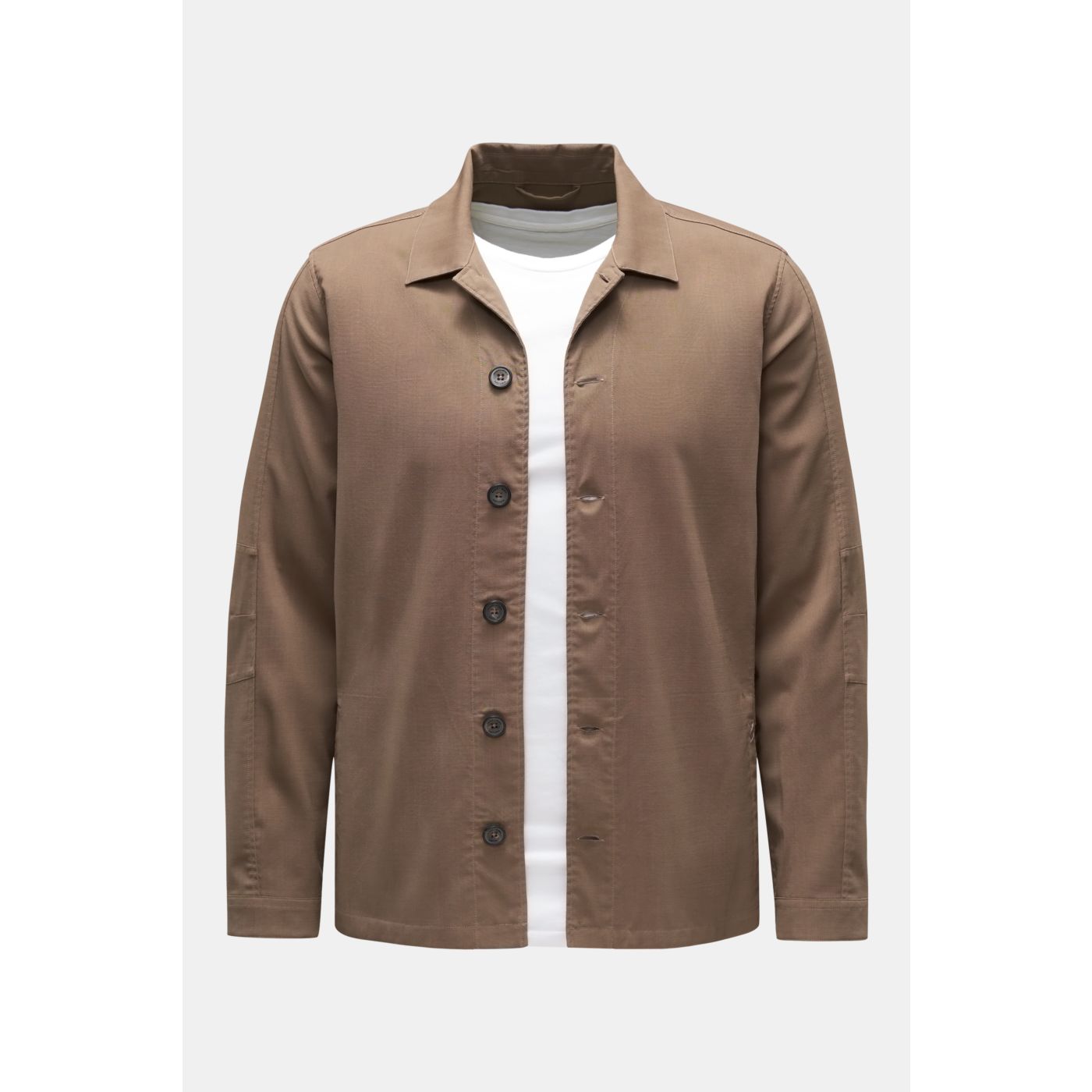 WEBER+WEBER Overshirt 'Fresco Light Overshirt' beige | BRAUN Hamburg